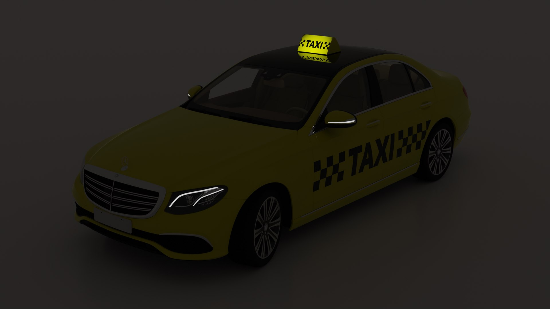 3D Mercedes Benz E Class Taxi - TurboSquid 1720289