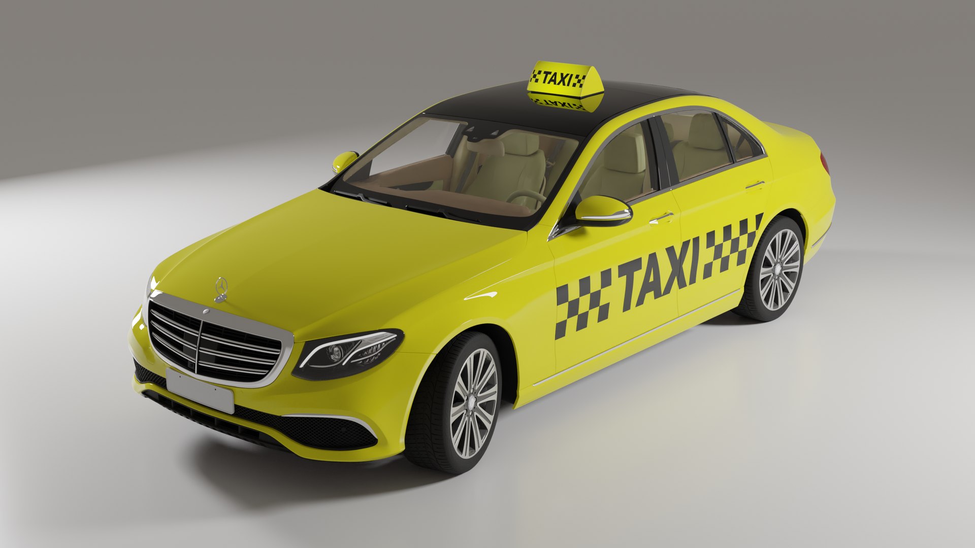 3D Mercedes Benz E Class Taxi - TurboSquid 1720289