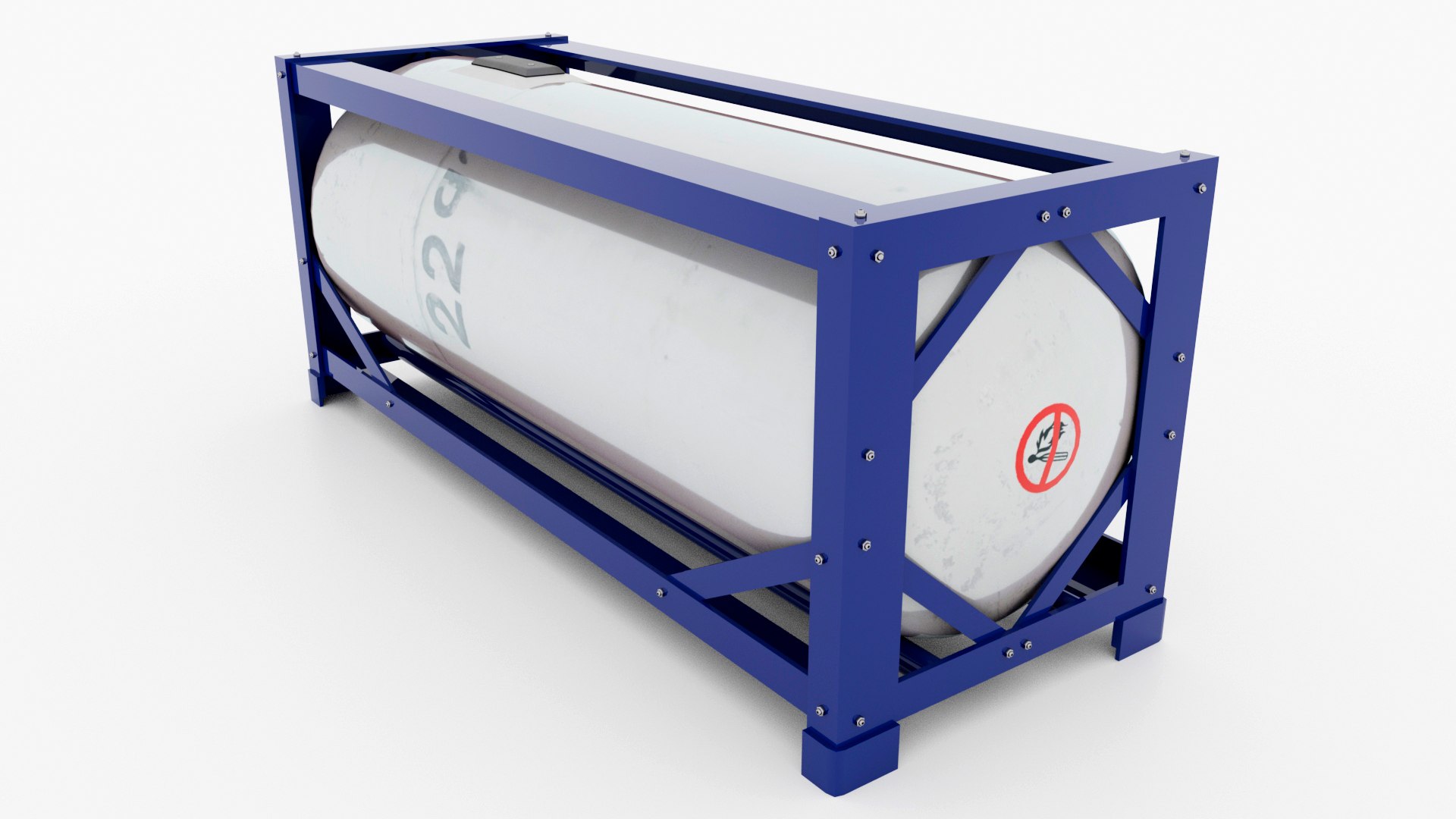 Liquid Gas Container In Frame 3D Model - TurboSquid 1900403