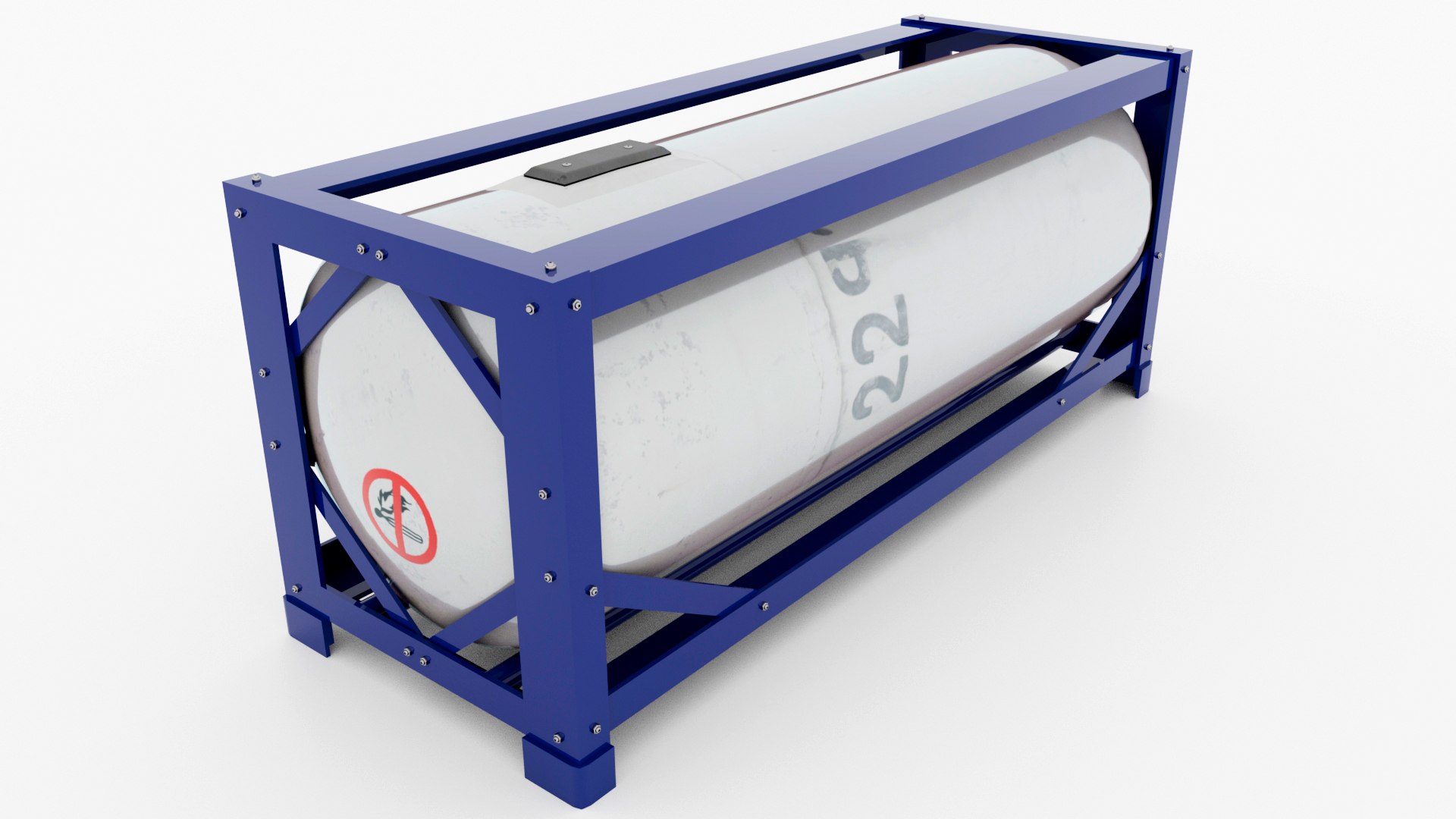 Liquid Gas Container In Frame 3D Model - TurboSquid 1900403