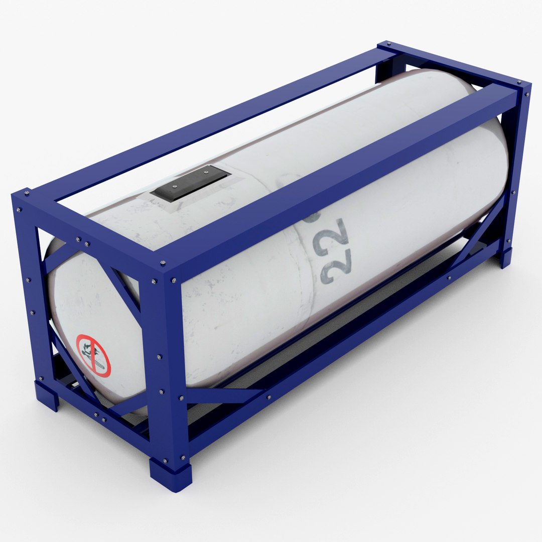 Liquid Gas Container In Frame 3D Model - TurboSquid 1900403