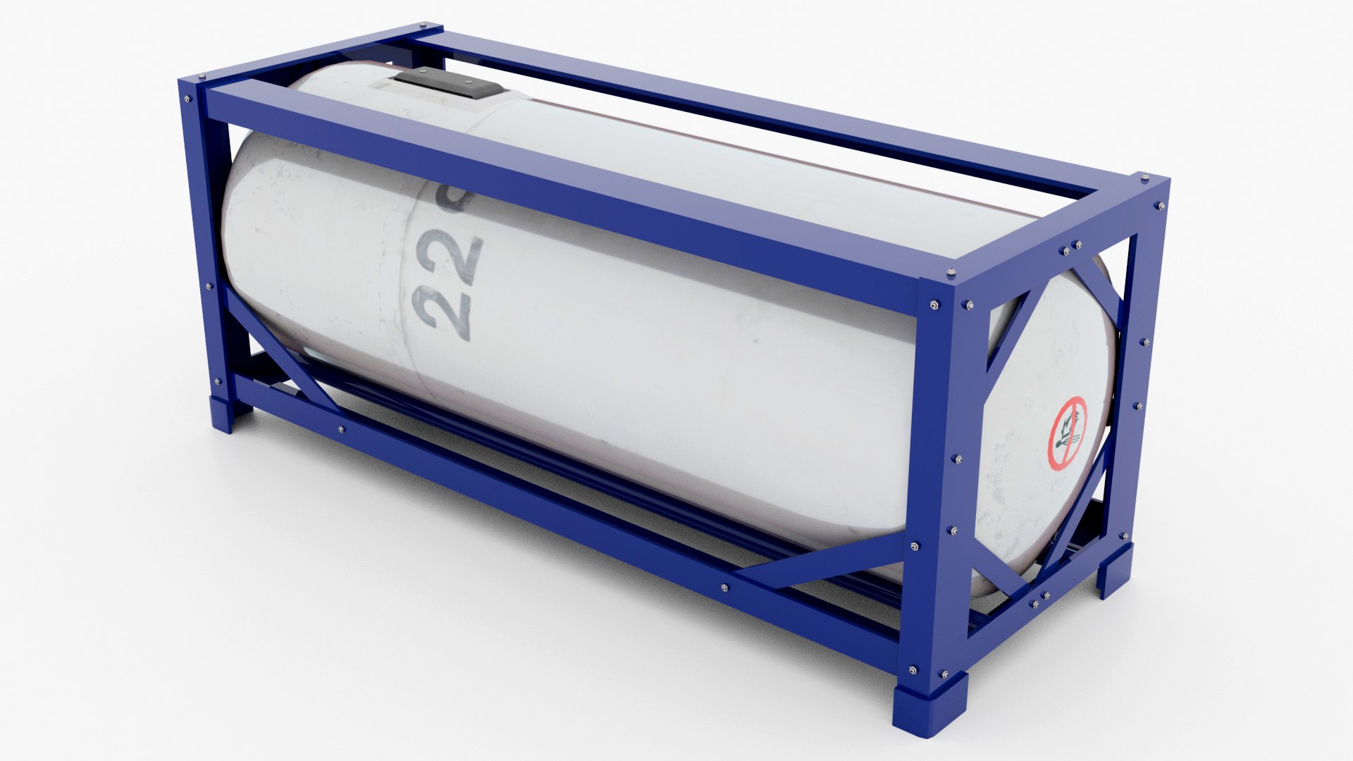 Liquid Gas Container In Frame 3D Model - TurboSquid 1900403