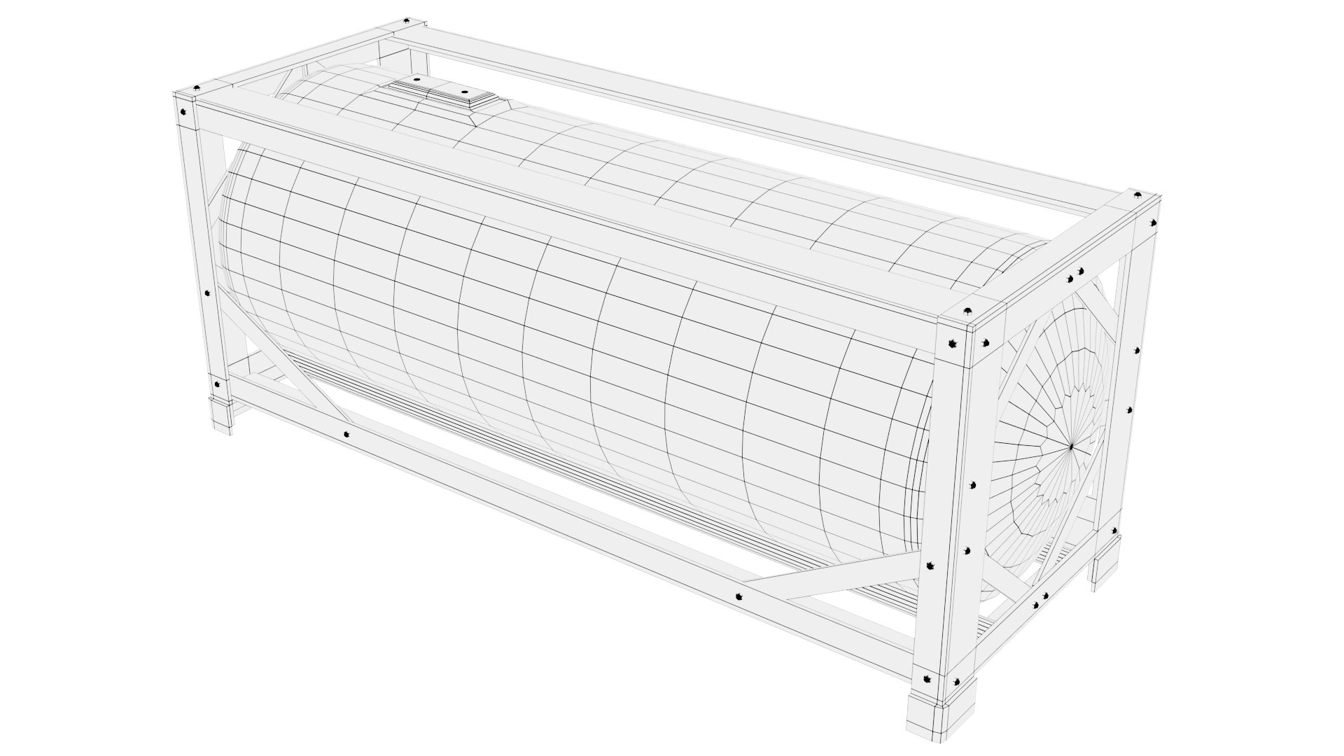 Liquid Gas Container In Frame 3D Model - TurboSquid 1900403
