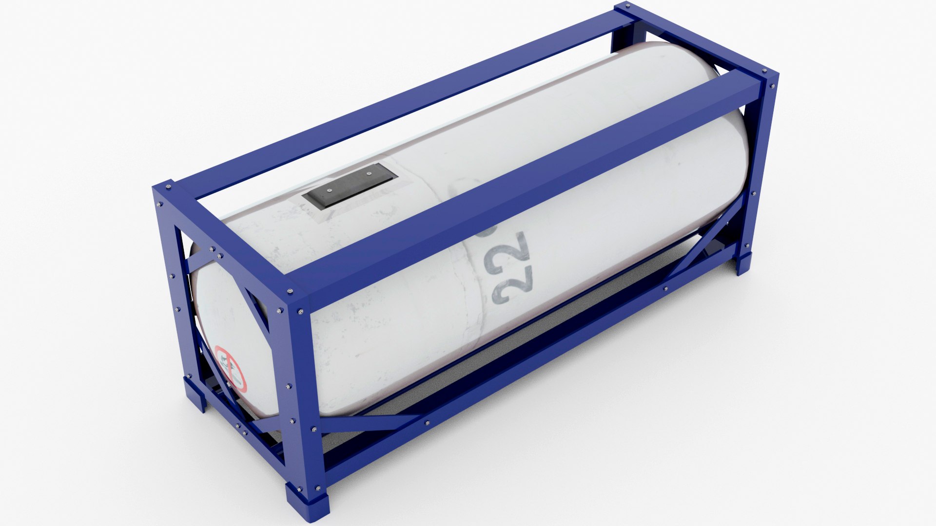 Liquid Gas Container In Frame 3D Model - TurboSquid 1900403