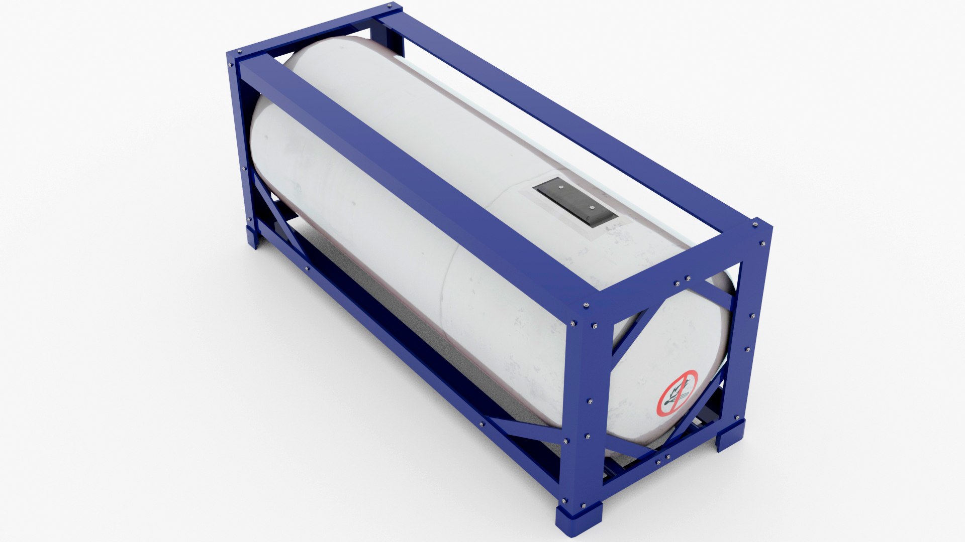 Liquid Gas Container In Frame 3D Model - TurboSquid 1900403