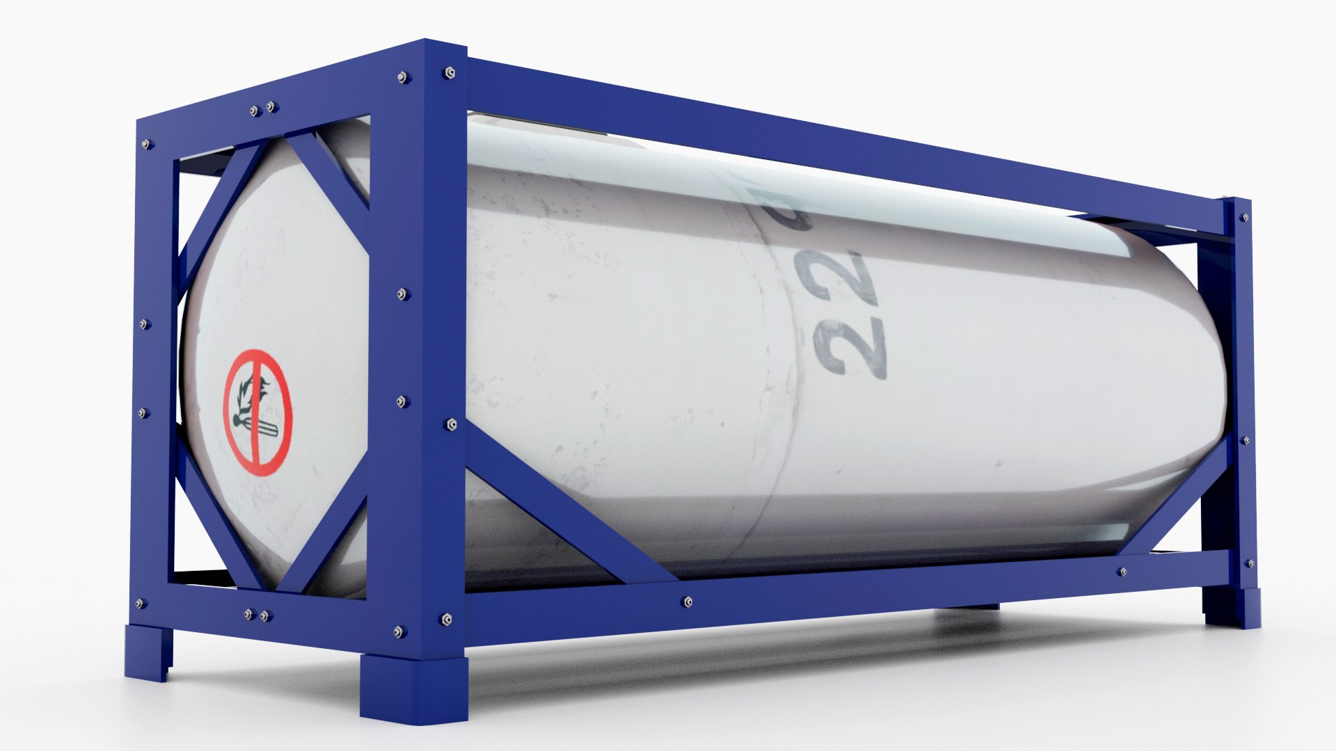 Liquid Gas Container In Frame 3D Model - TurboSquid 1900403