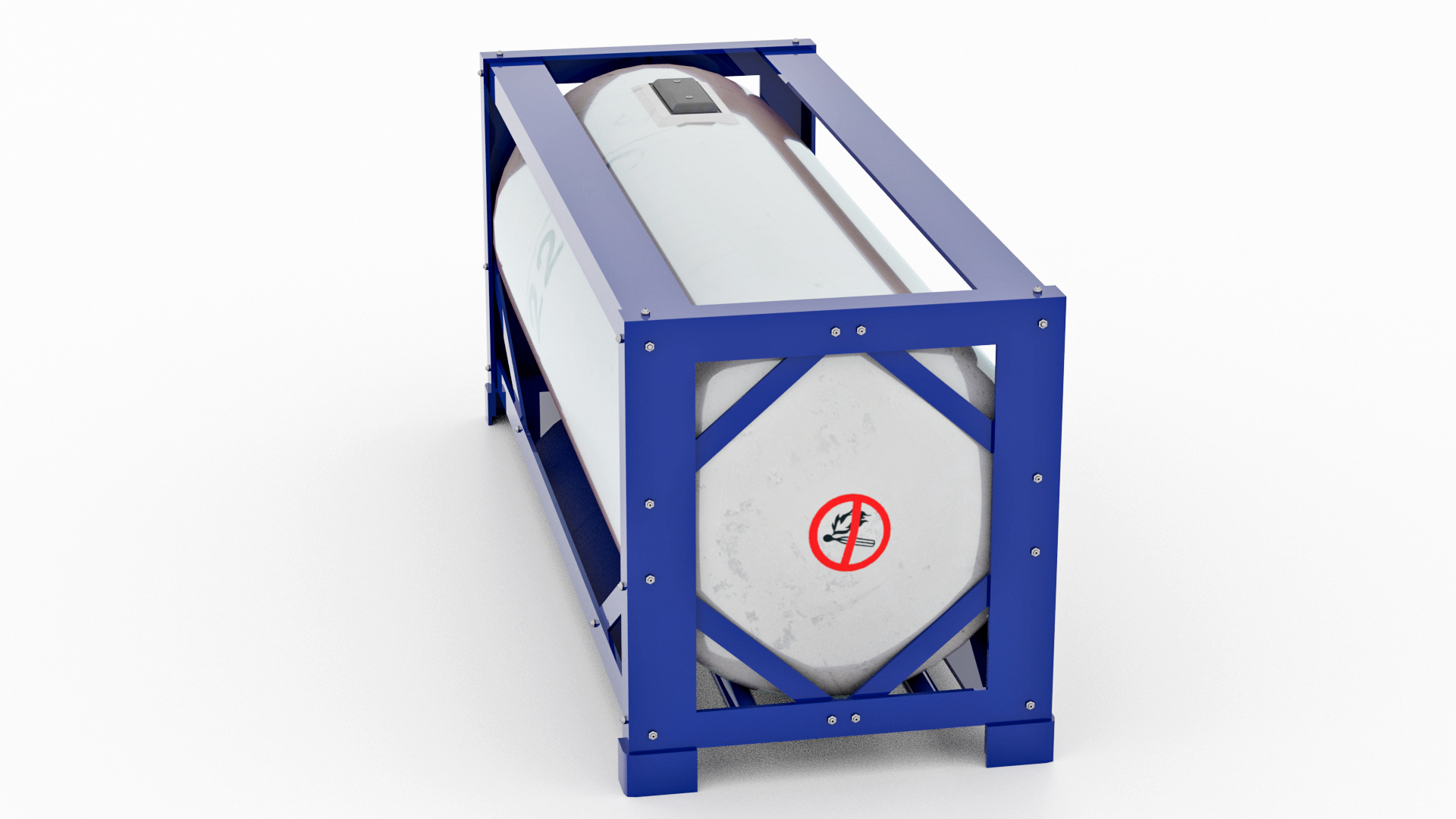 Liquid Gas Container In Frame 3D Model - TurboSquid 1900403