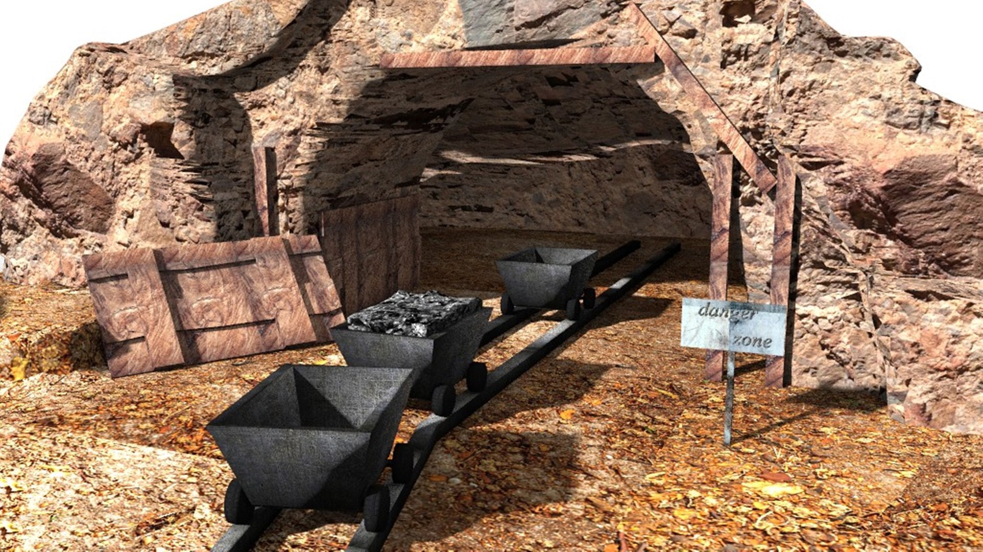 Old Coal Mine Miningcart Cave 3D Model - TurboSquid 2042457