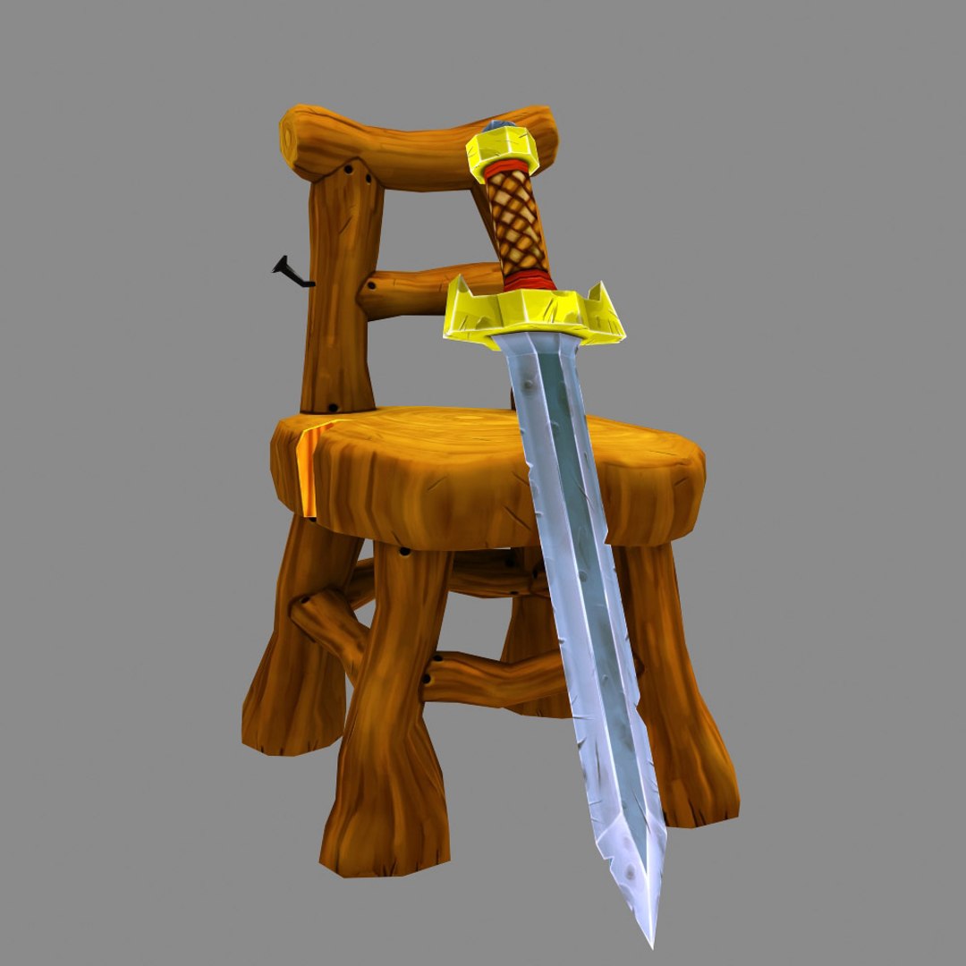 3d Chair Sword Model