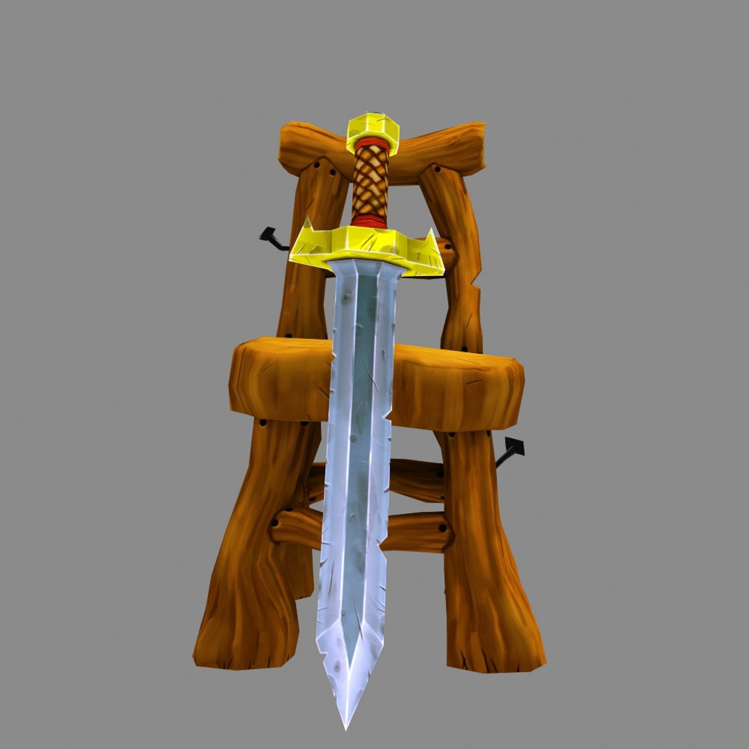 3d Chair Sword Model