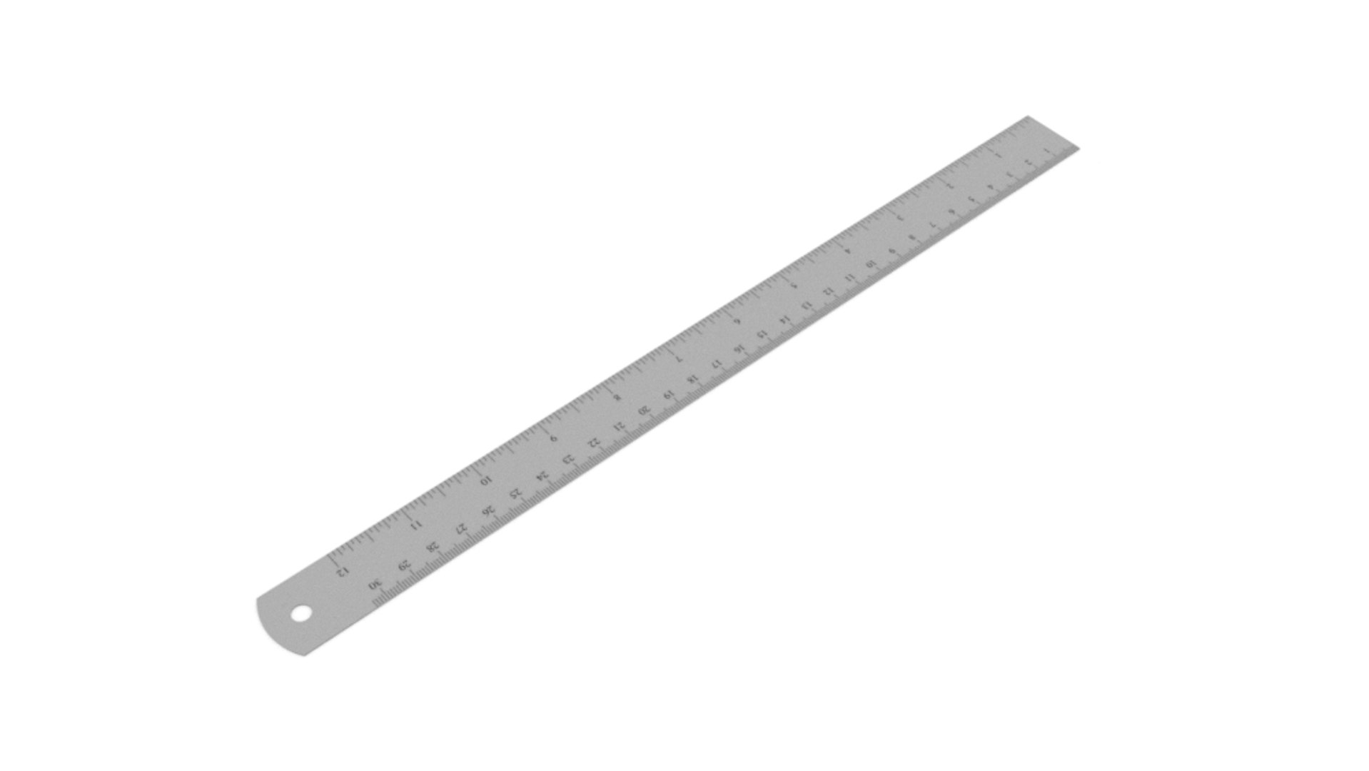 30cm metal ruler model - TurboSquid 1658134