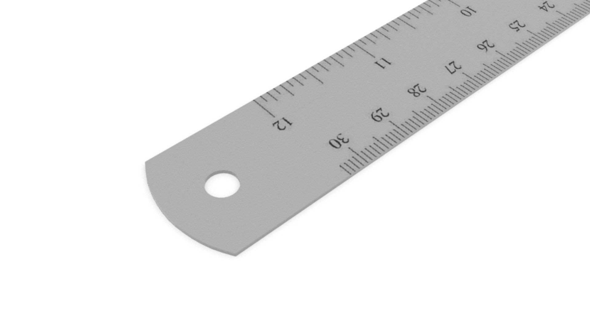 30cm metal ruler model - TurboSquid 1658134