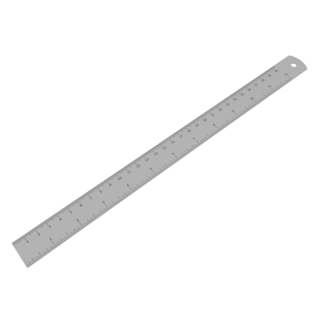 30cm metal ruler model - TurboSquid 1658134