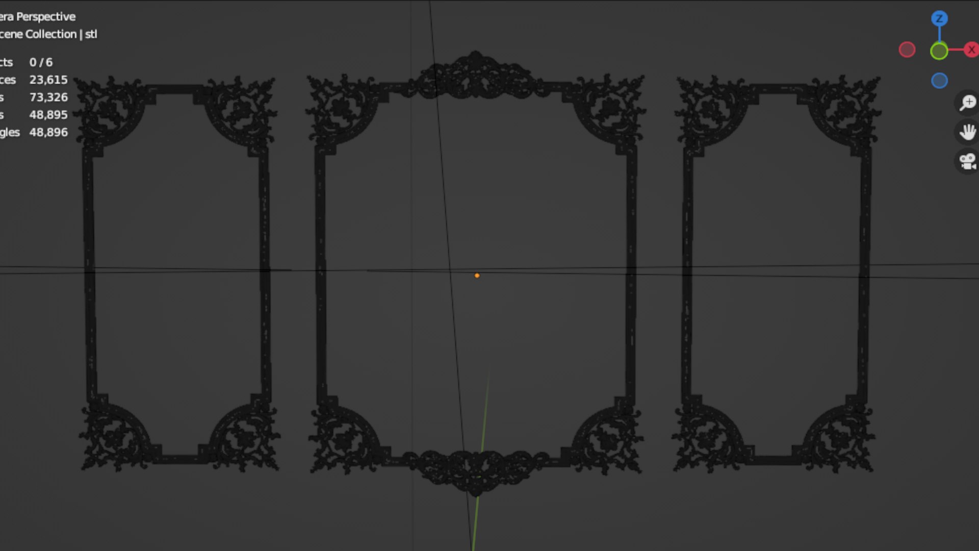 Plaster Decorative Frame 011 3D Model - TurboSquid 1883499