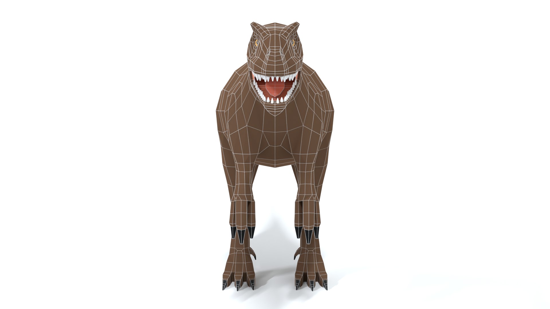 3D Low Poly Cartoon Allosaurus Dinosaur - TurboSquid 1791052