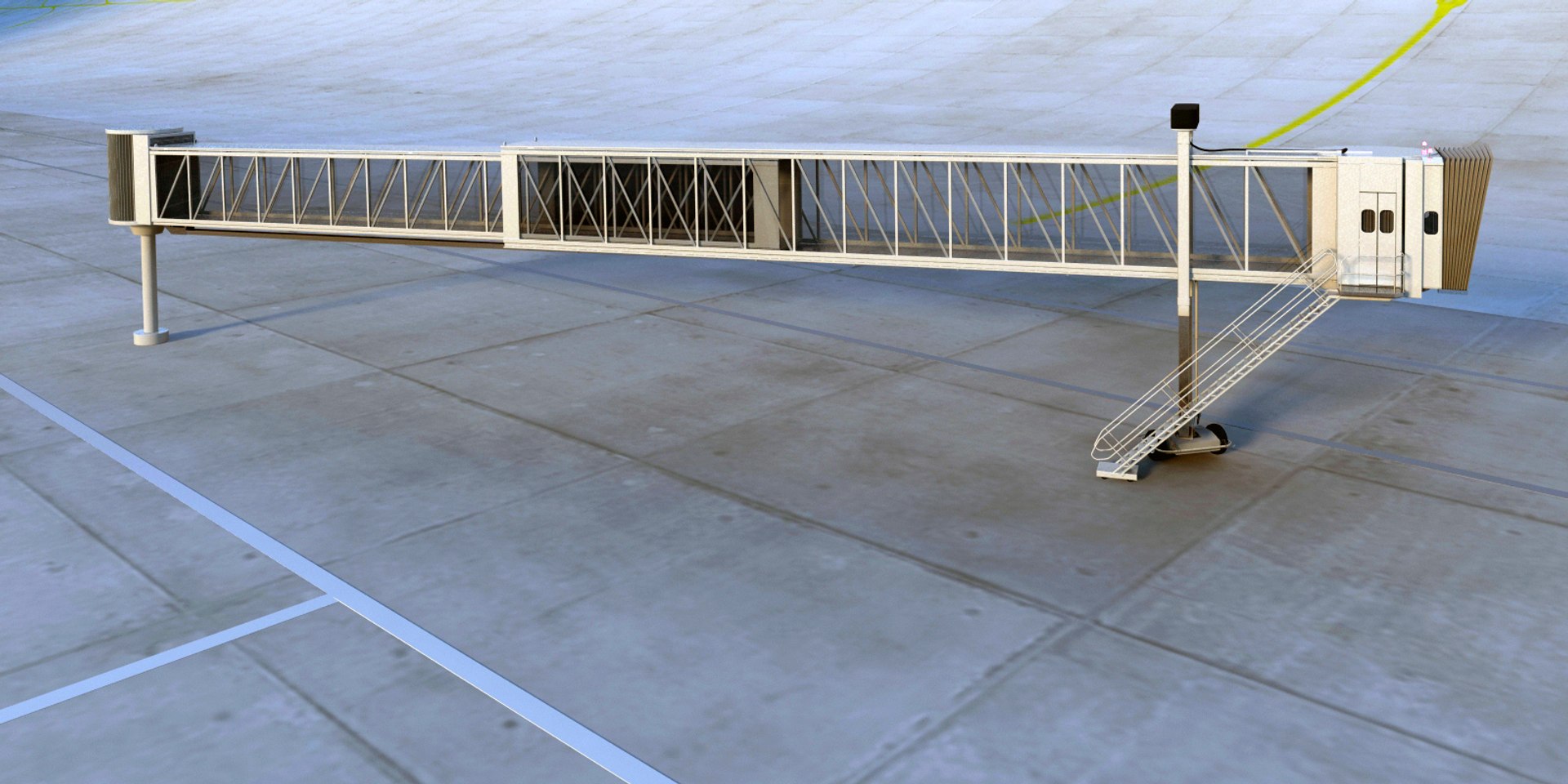 airport jetway - animate 3d model