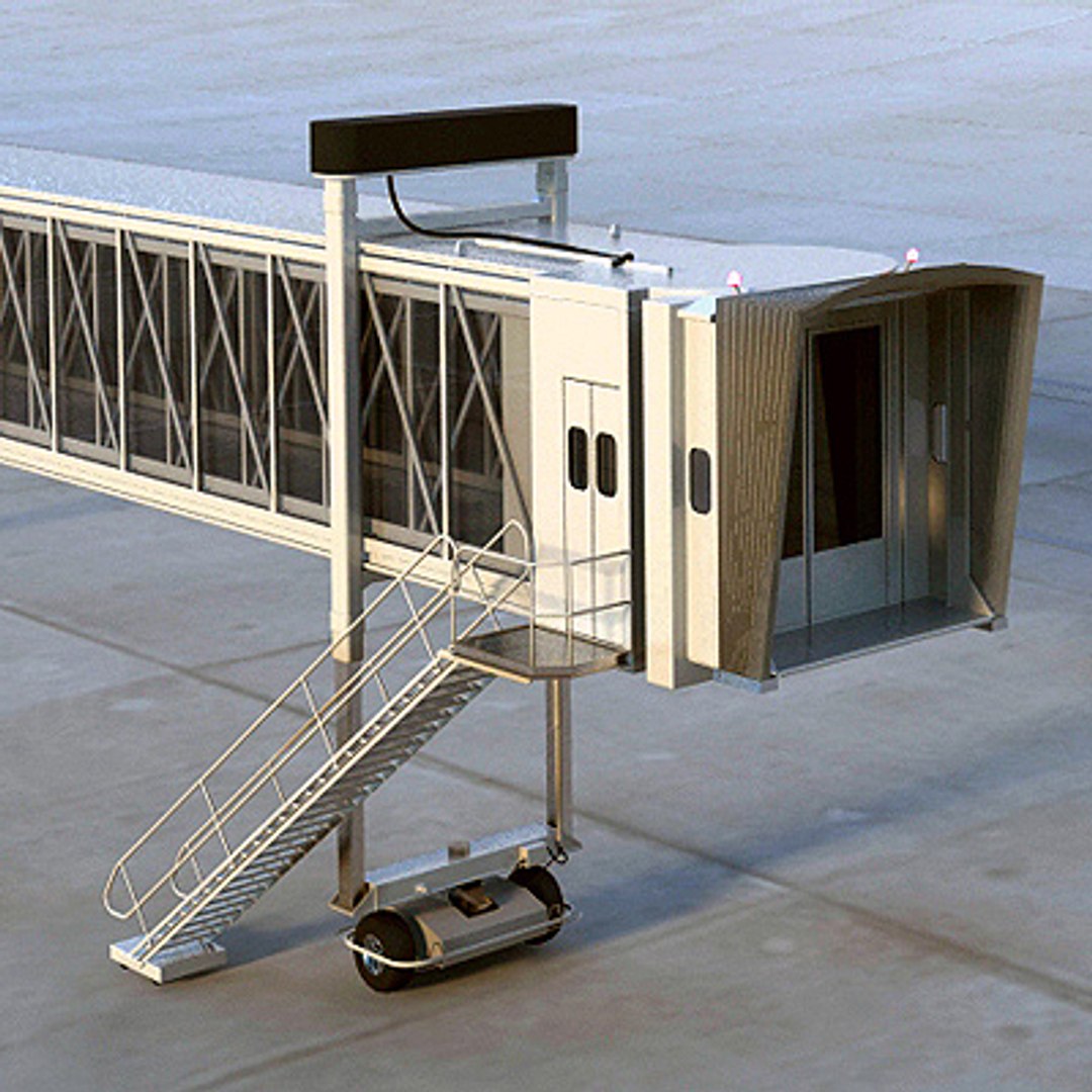 airport jetway - animate 3d model