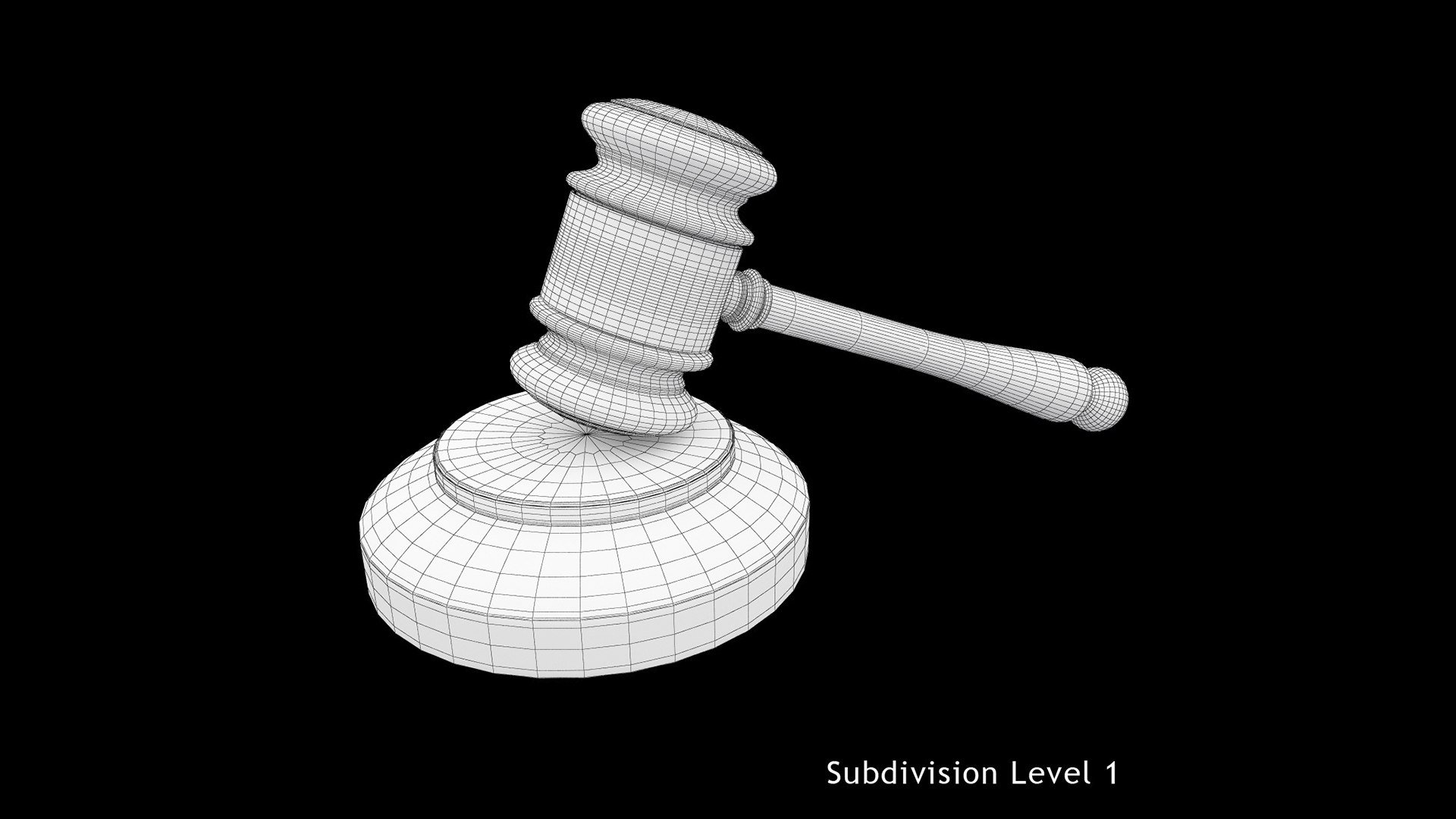 3ds Max Wooden Gavel