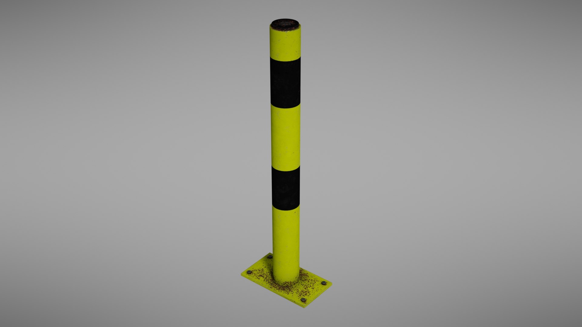 Parking post barrier 3D model - TurboSquid 1393161