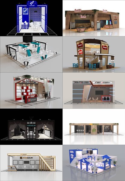 Exhibition Stand Model - Vray-Lightmix 3D 모델 - TurboSquid 2030736