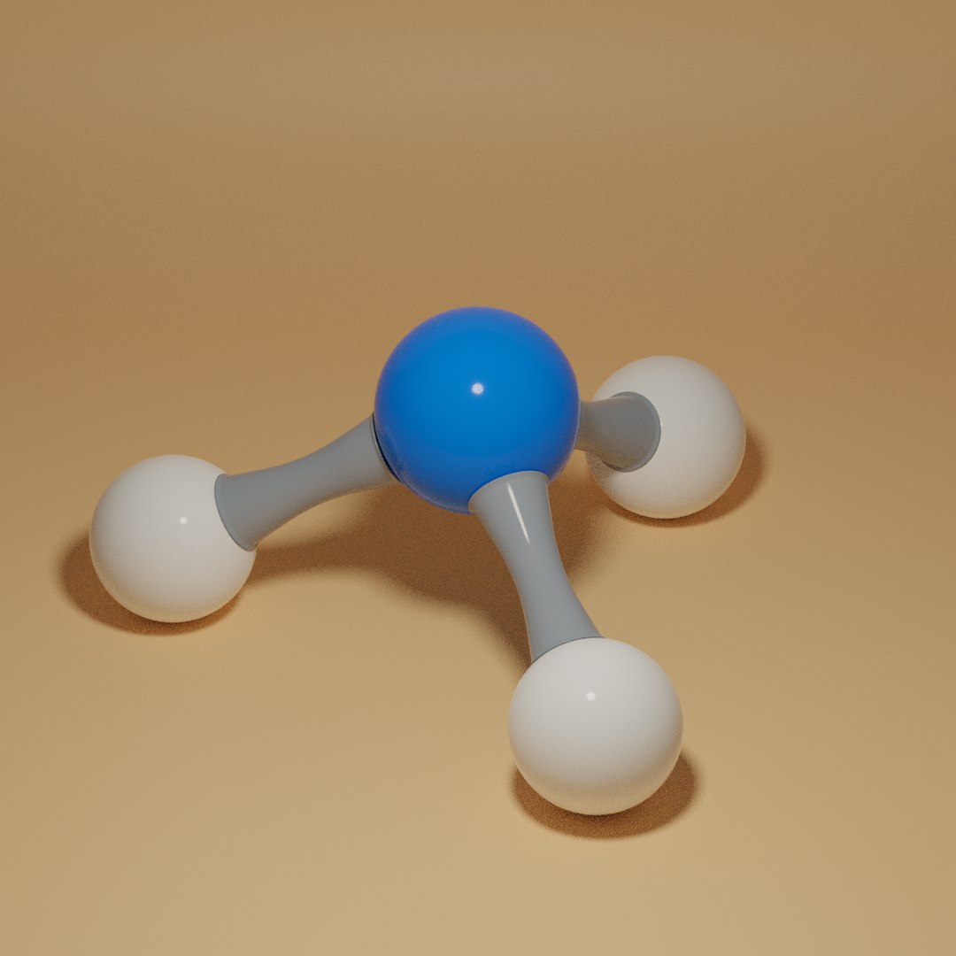 3D Molecule Nh3 Ammonia - TurboSquid 1663239