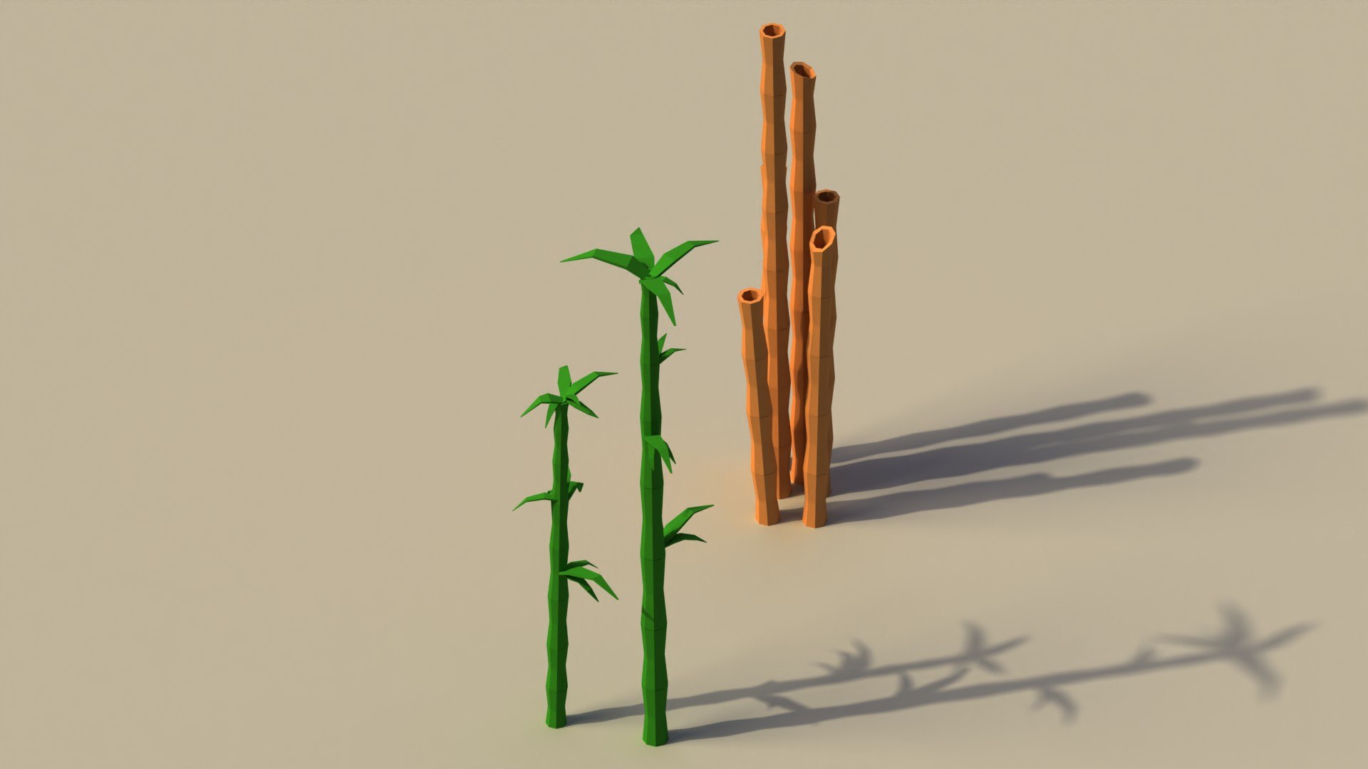 3D Low Poly Bamboo Trees - TurboSquid 2100382