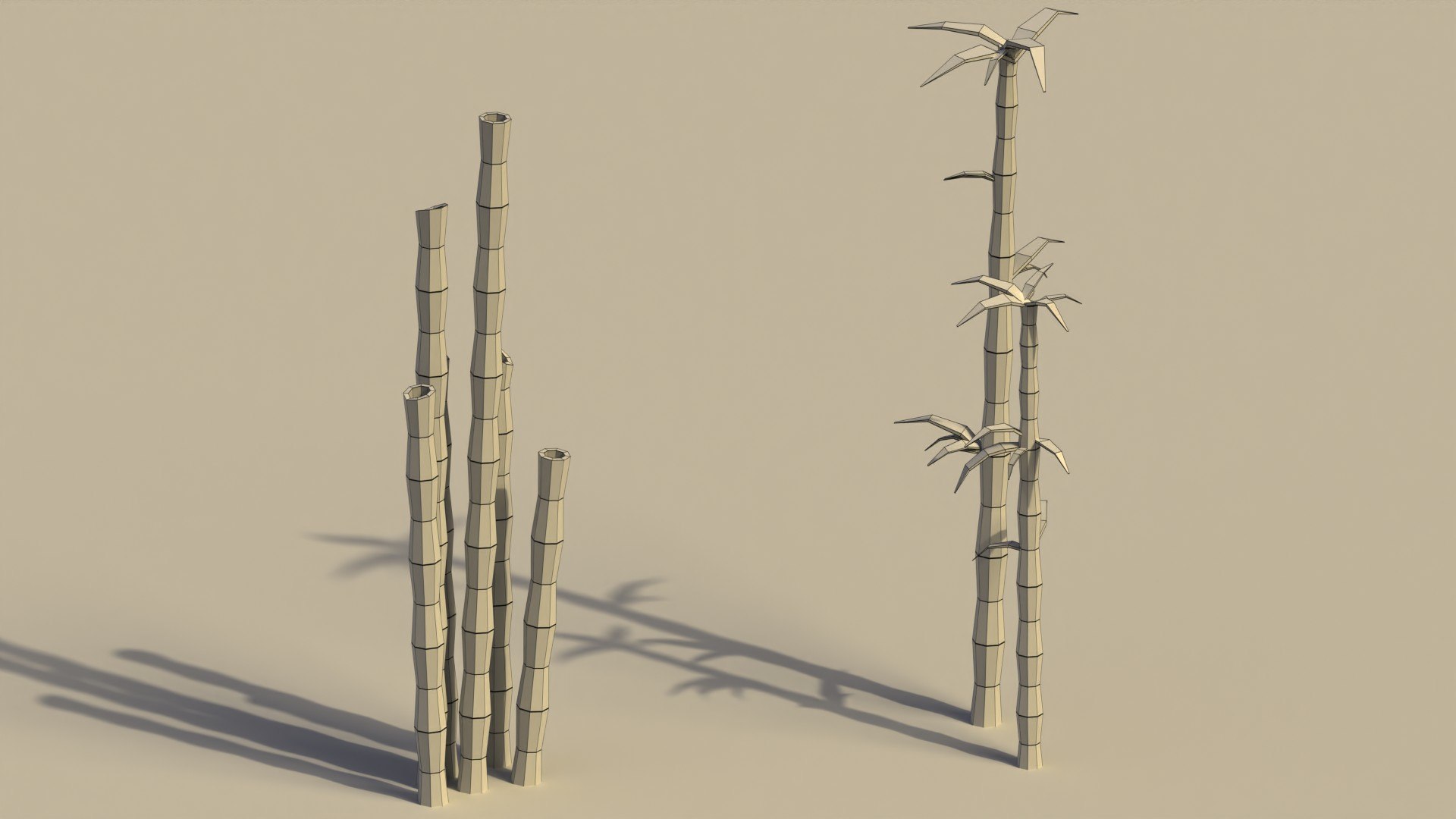 3D Low Poly Bamboo Trees - TurboSquid 2100382