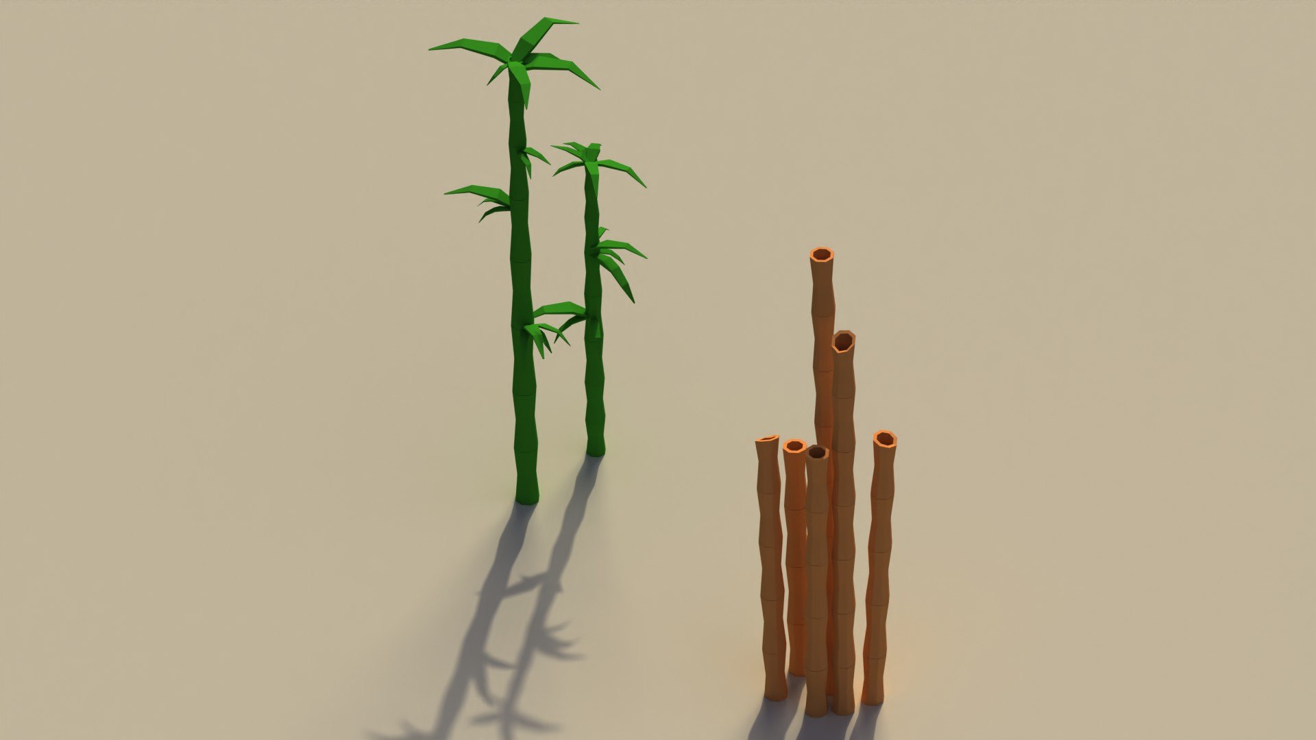 3D Low Poly Bamboo Trees - TurboSquid 2100382