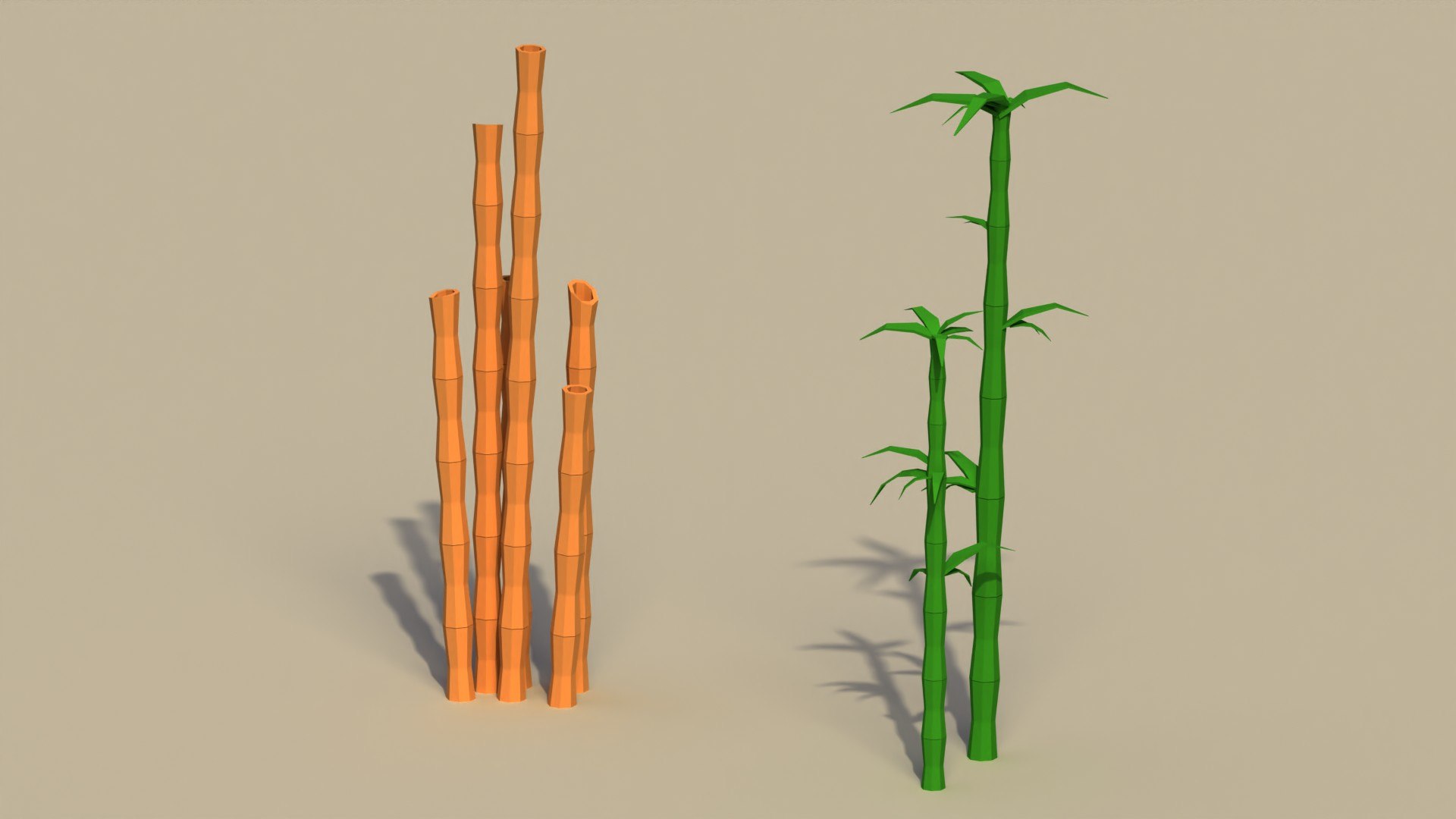 3D Low Poly Bamboo Trees - TurboSquid 2100382