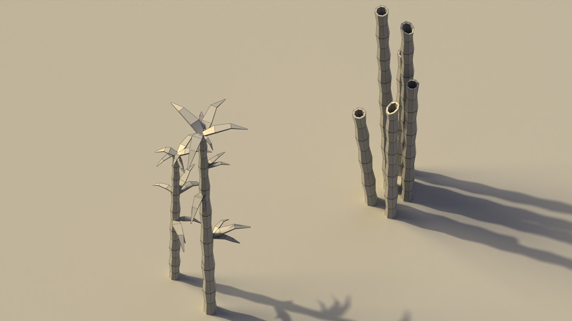 3D Low Poly Bamboo Trees - TurboSquid 2100382