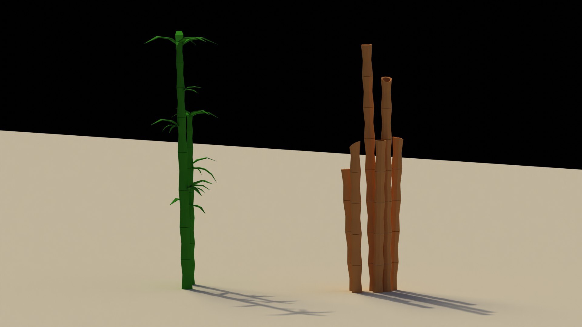 3D Low Poly Bamboo Trees - TurboSquid 2100382