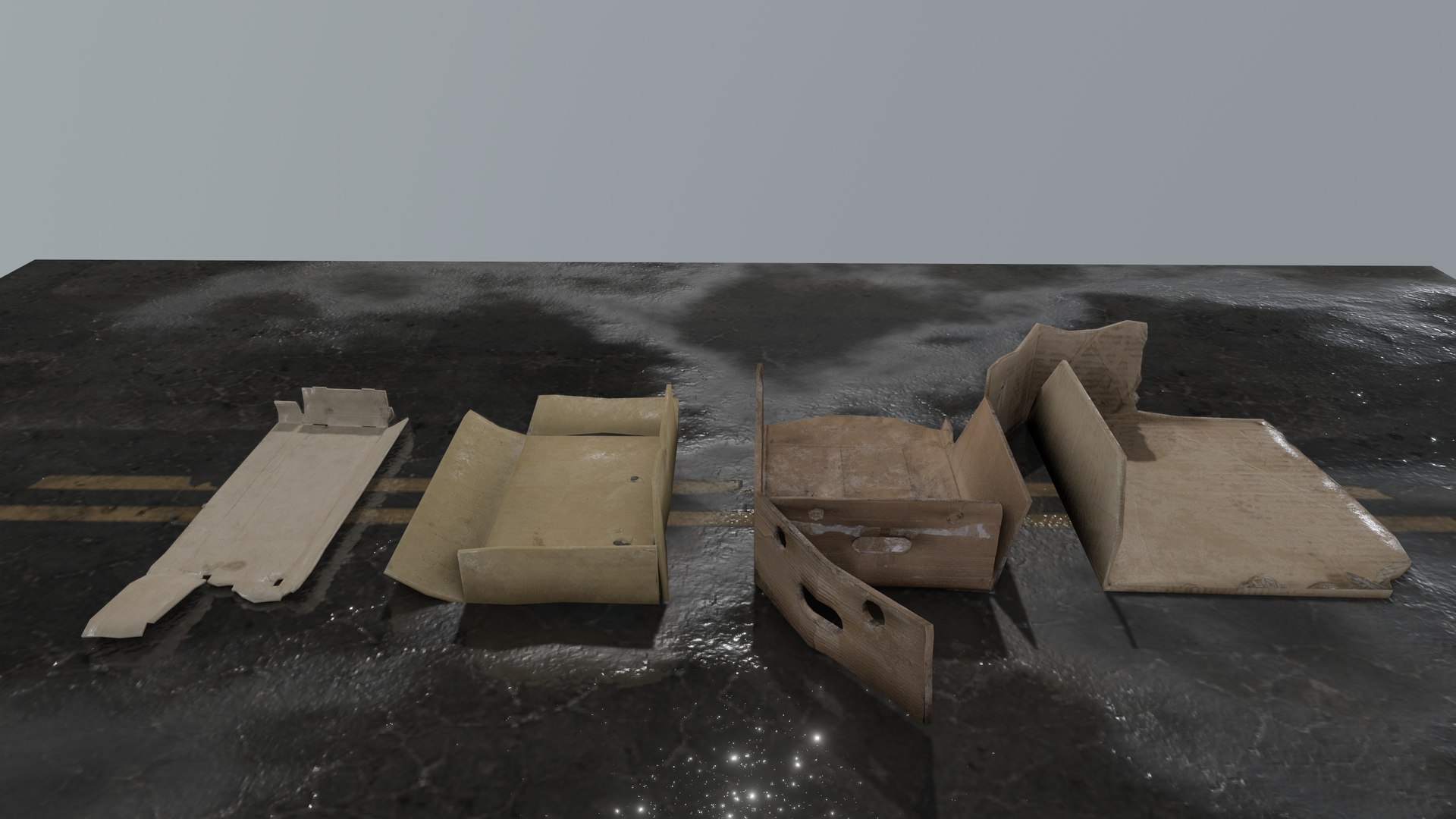 Street Carton Trash 3D Model - TurboSquid 1607541