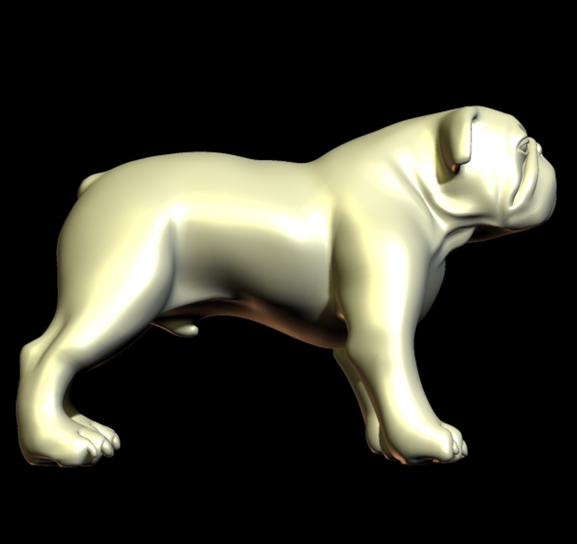 Bull Bulldog Dog 3d Model