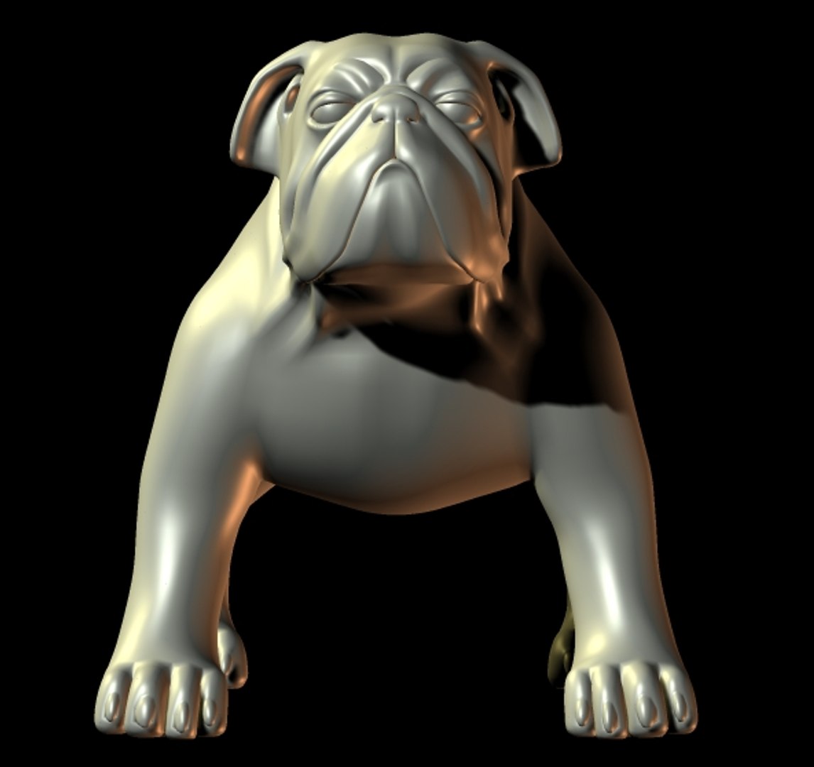 Bull Bulldog Dog 3d Model