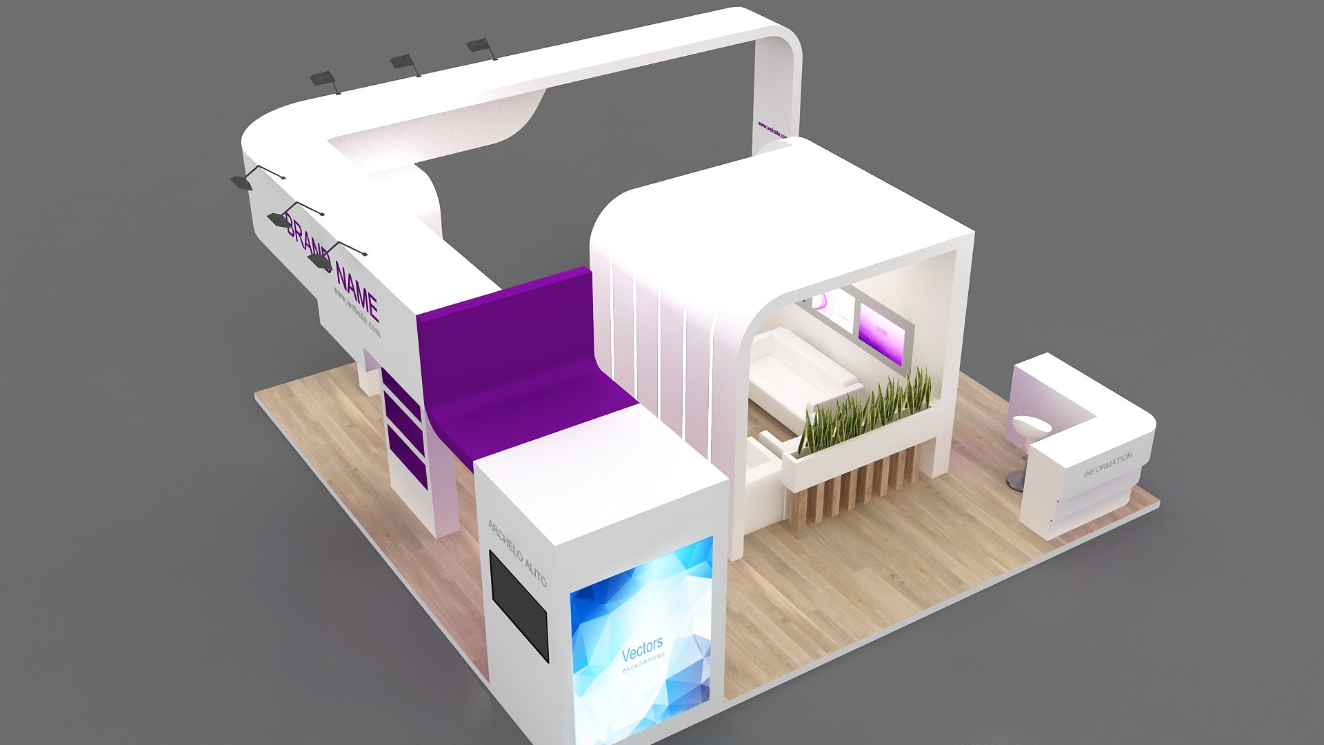 3D 3D Exhibition Booth Model - TurboSquid 2425084