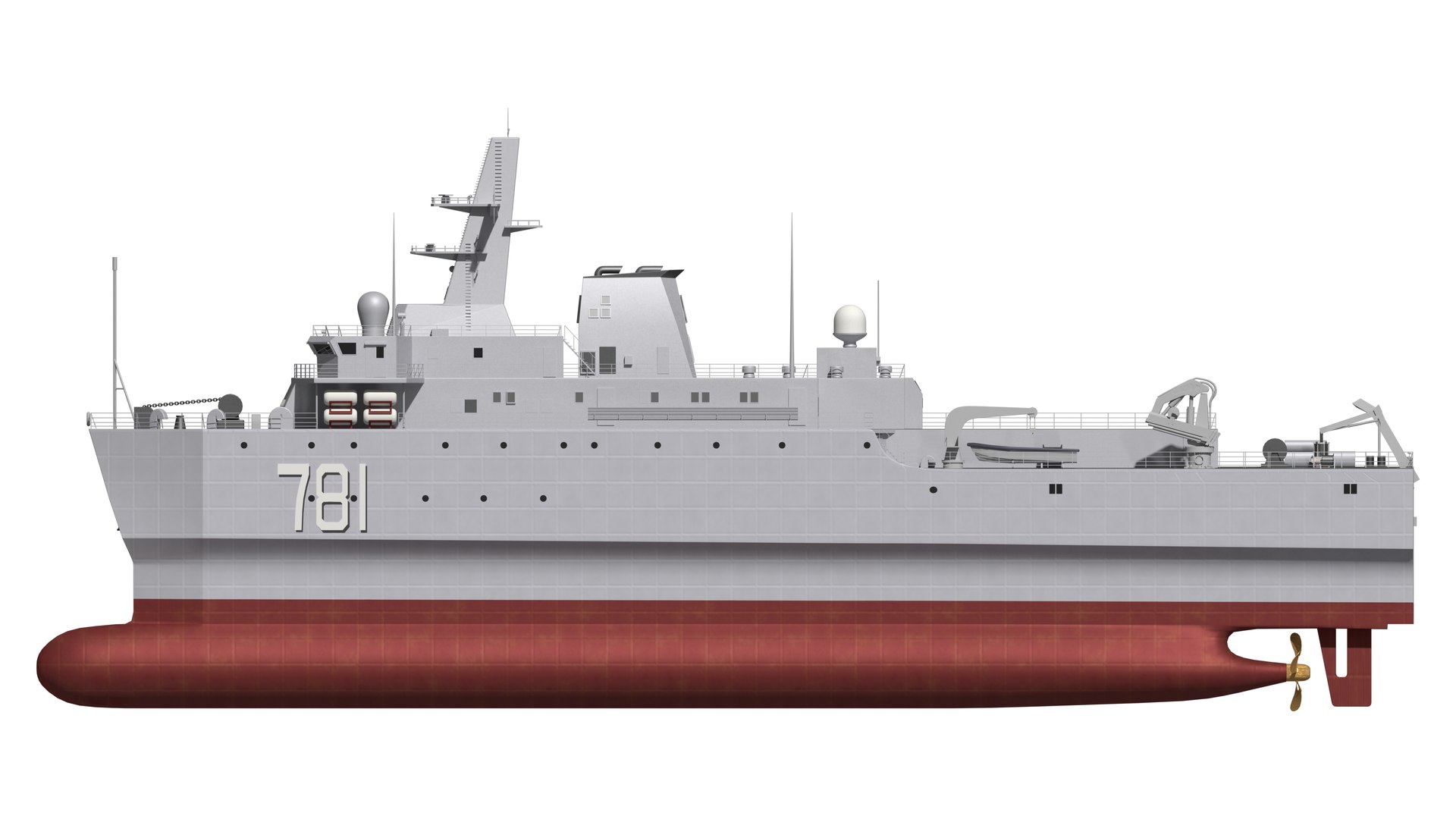 Chinese Navy 927 Marine Acoustic Surveillance Ship PLA Navy 3D Model ...