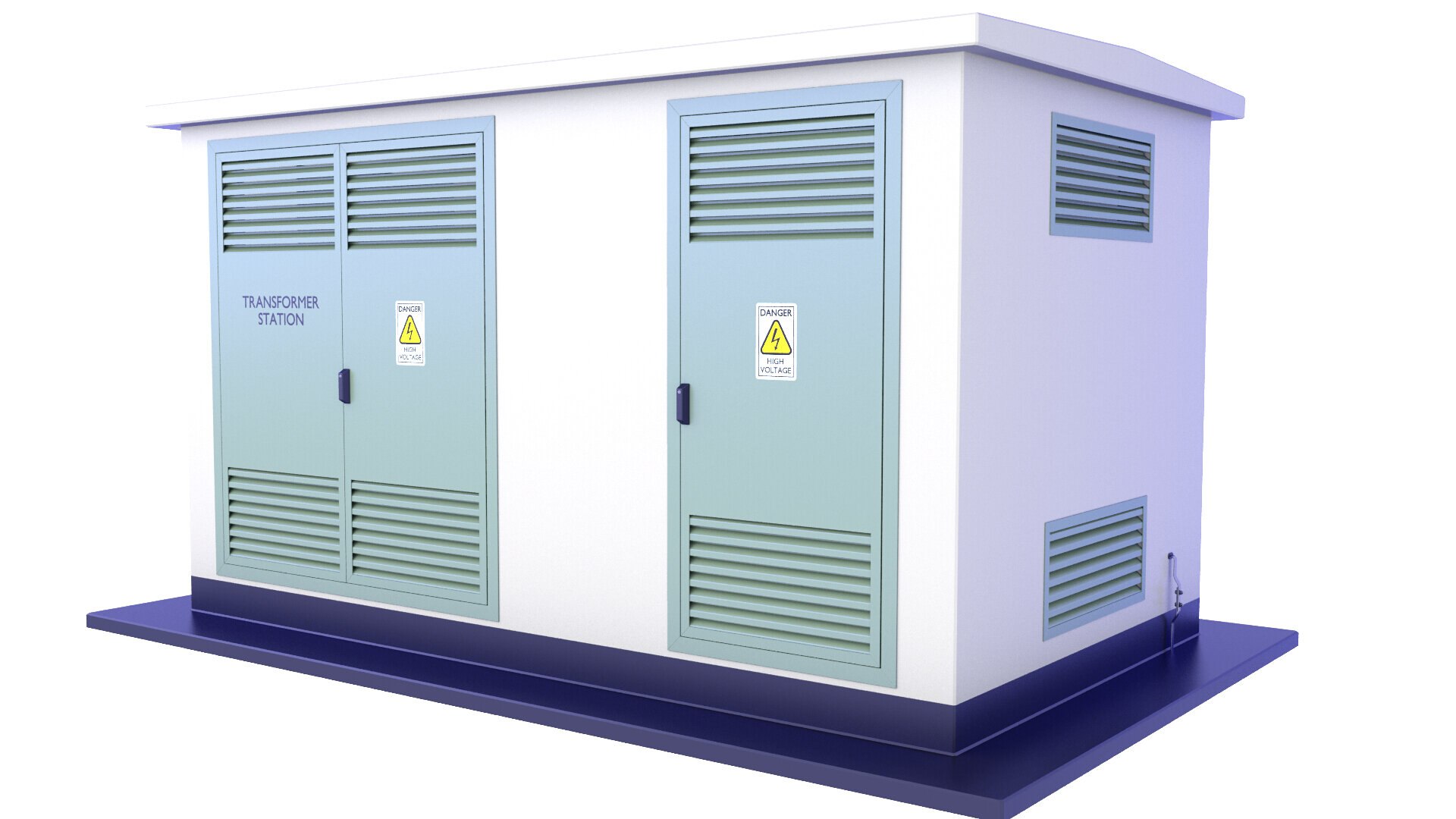 3D Model Compact Transformer Sub Station 18 - TurboSquid 2392909