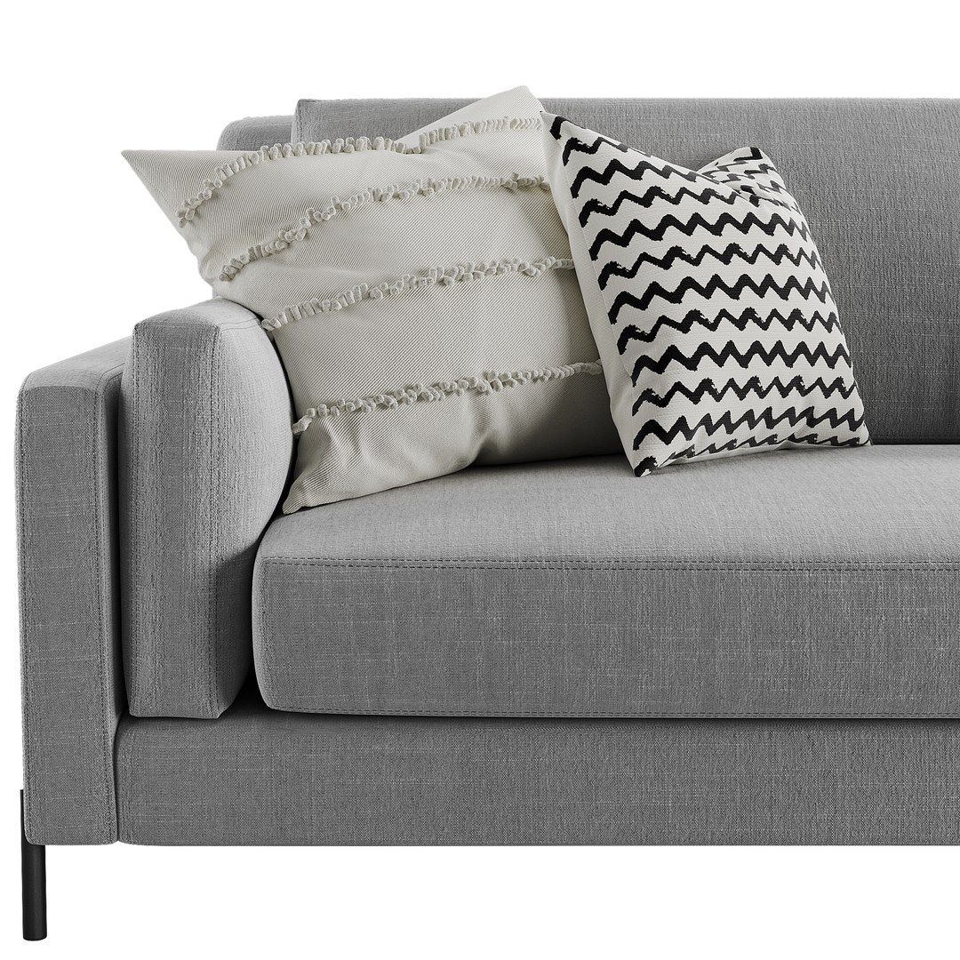 Sunpan Lonsdale Sofa Broderick Charcoal 3D Model - TurboSquid 1960394