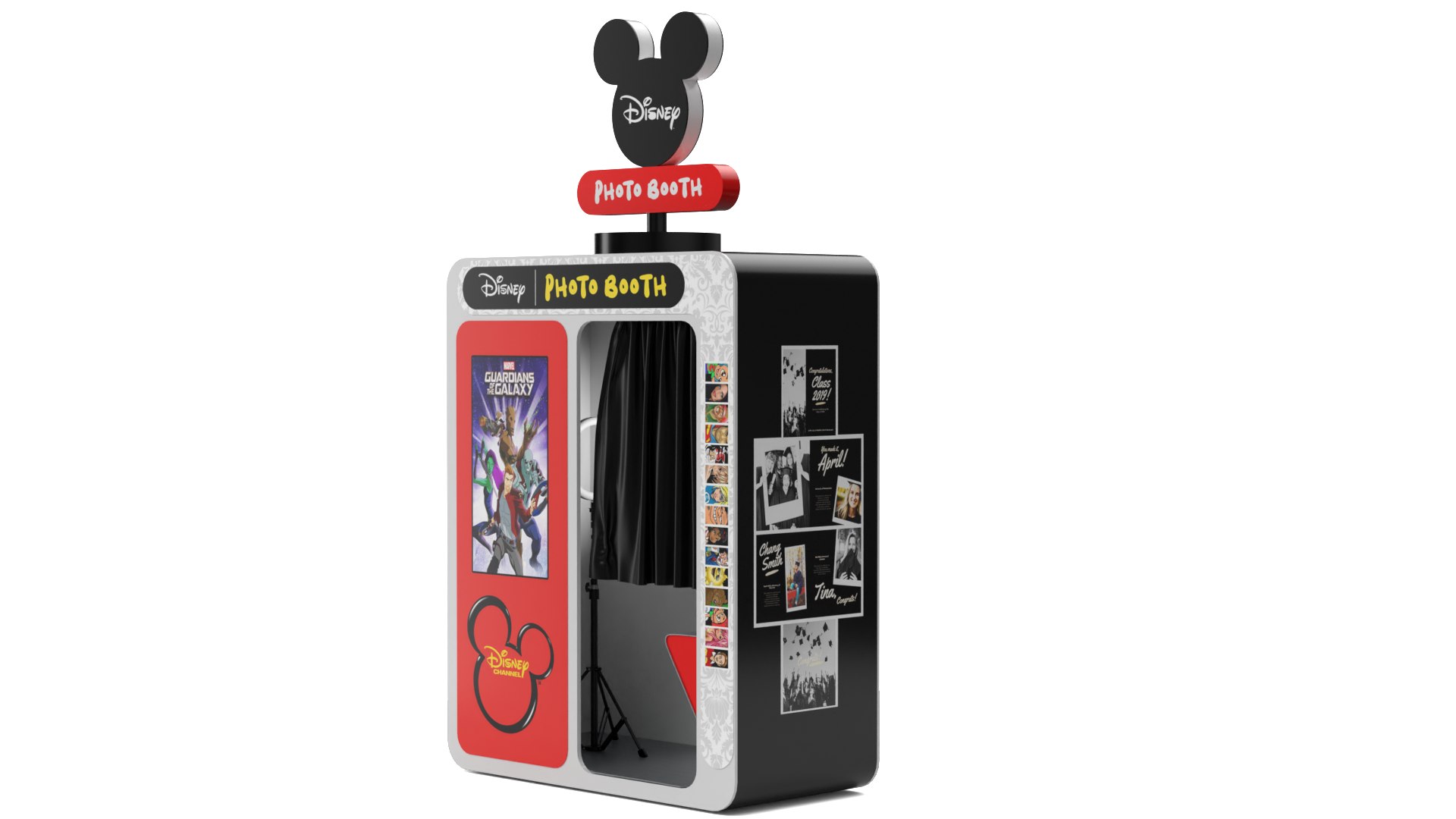 Disney Park Photo Booth With Camera Stand Model - TurboSquid 2504425