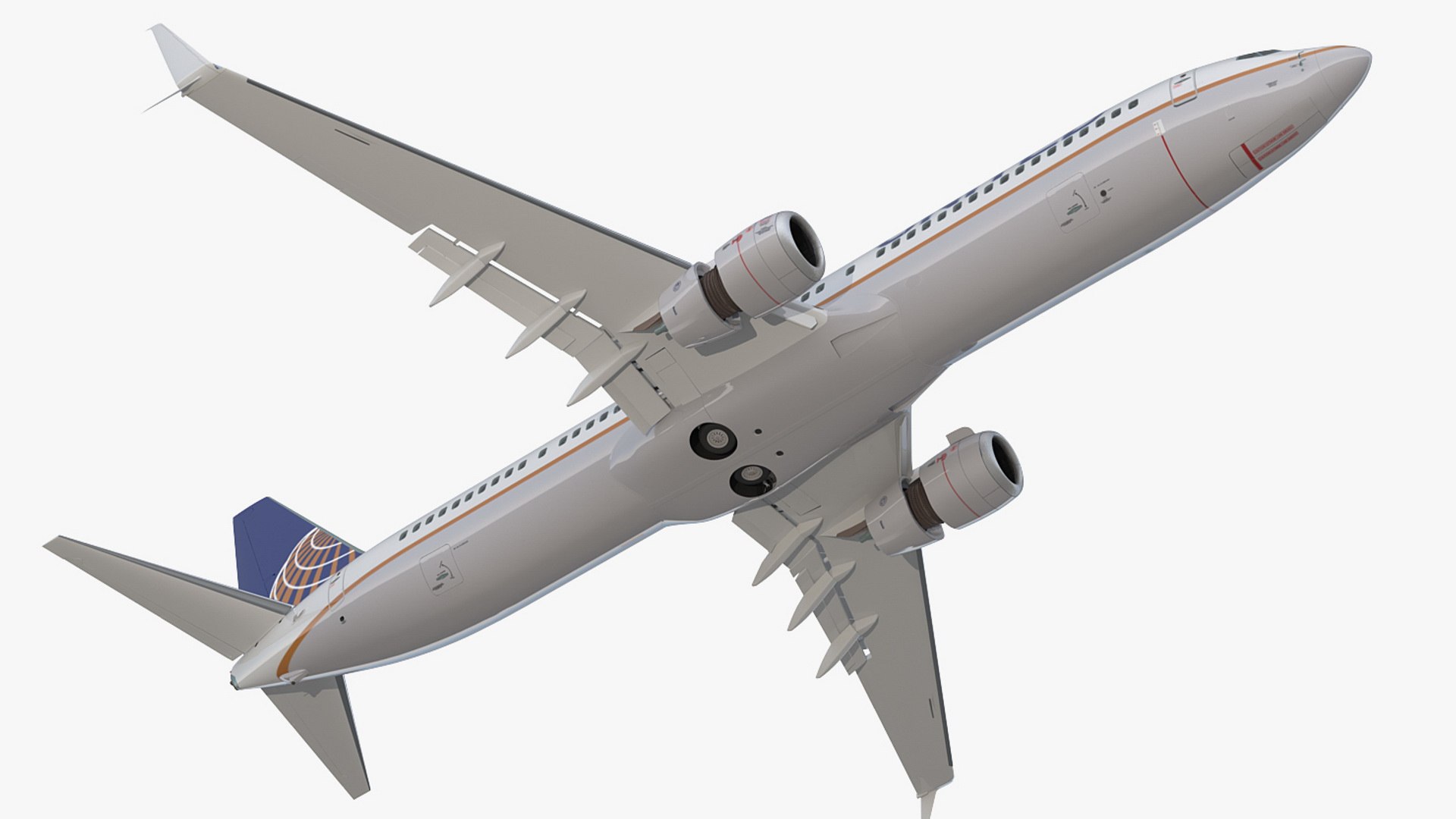 3D United Airlines Boeing 737-900 With Cabin And Doors Model ...