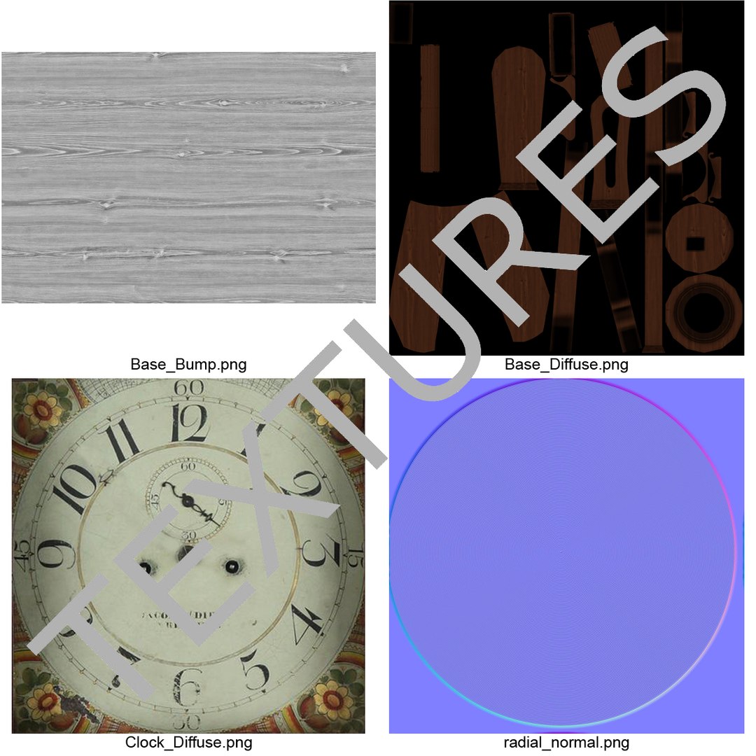 3ds grandfather clock