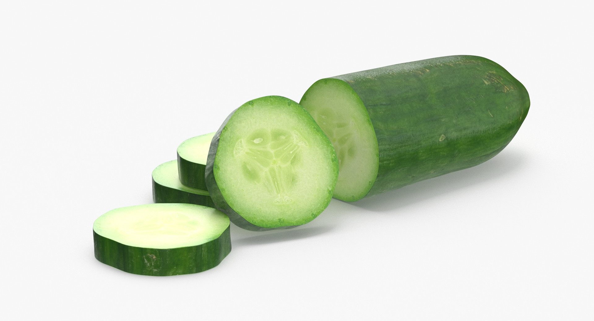 Prop 17 cucumber slices Type 01 3D model - TurboSquid 2146758