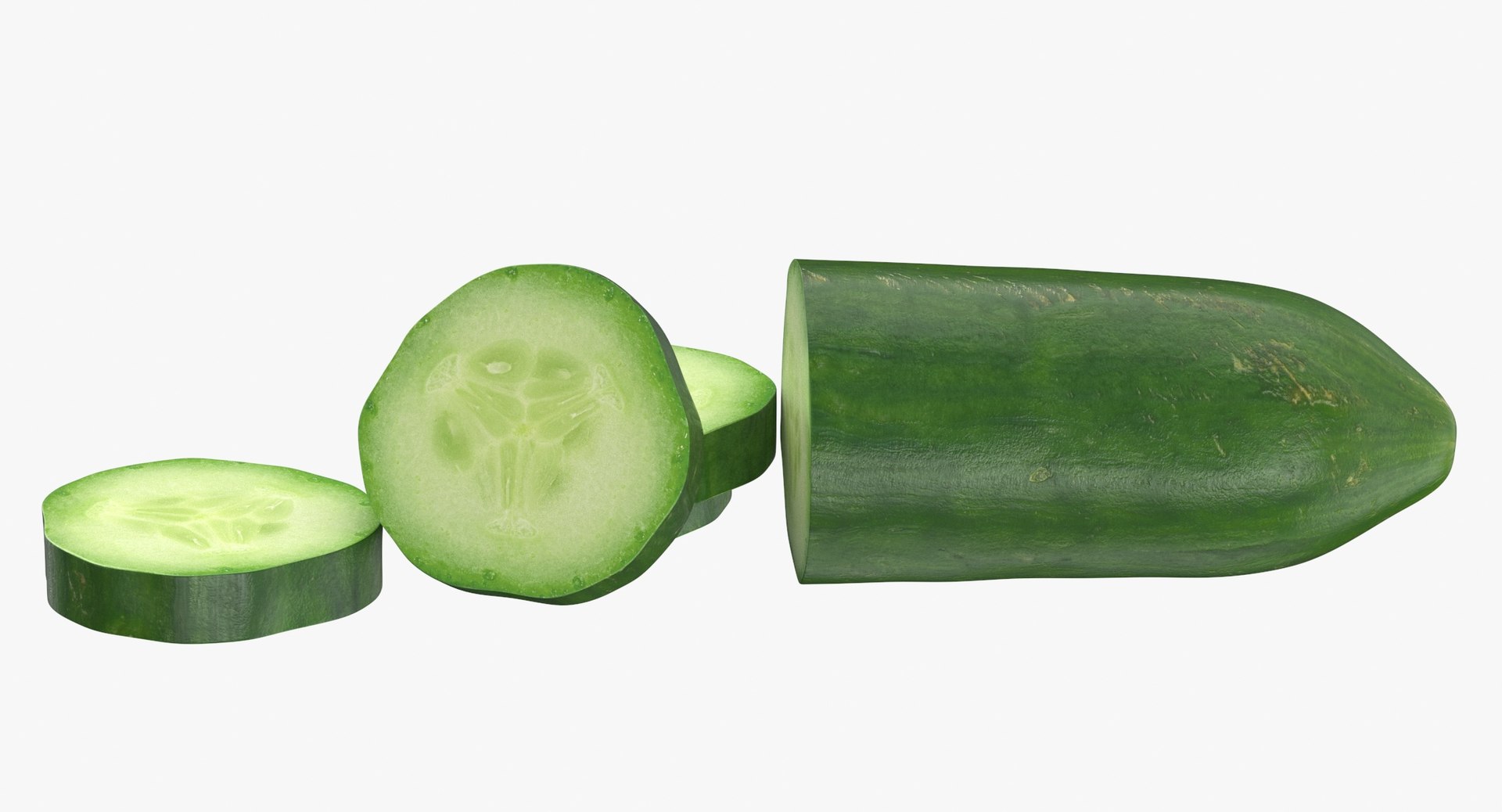 Prop 17 cucumber slices Type 01 3D model - TurboSquid 2146758