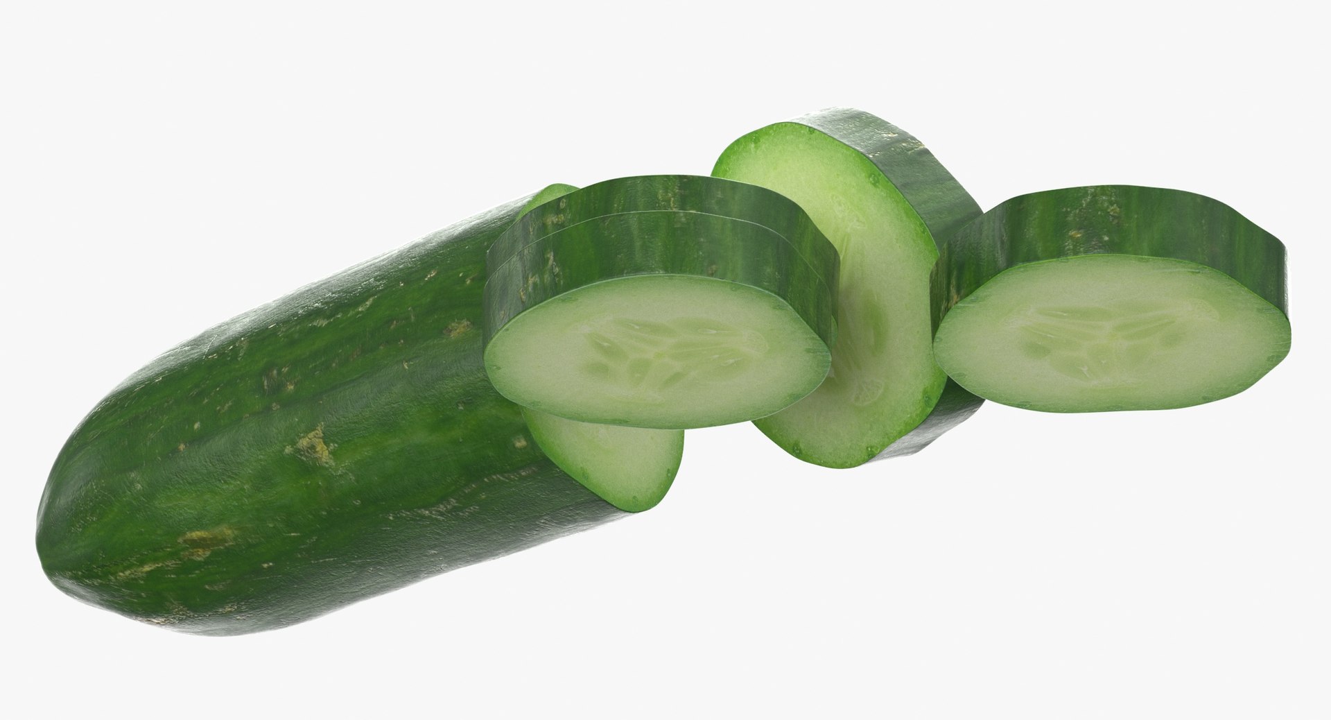 Prop 17 cucumber slices Type 01 3D model - TurboSquid 2146758