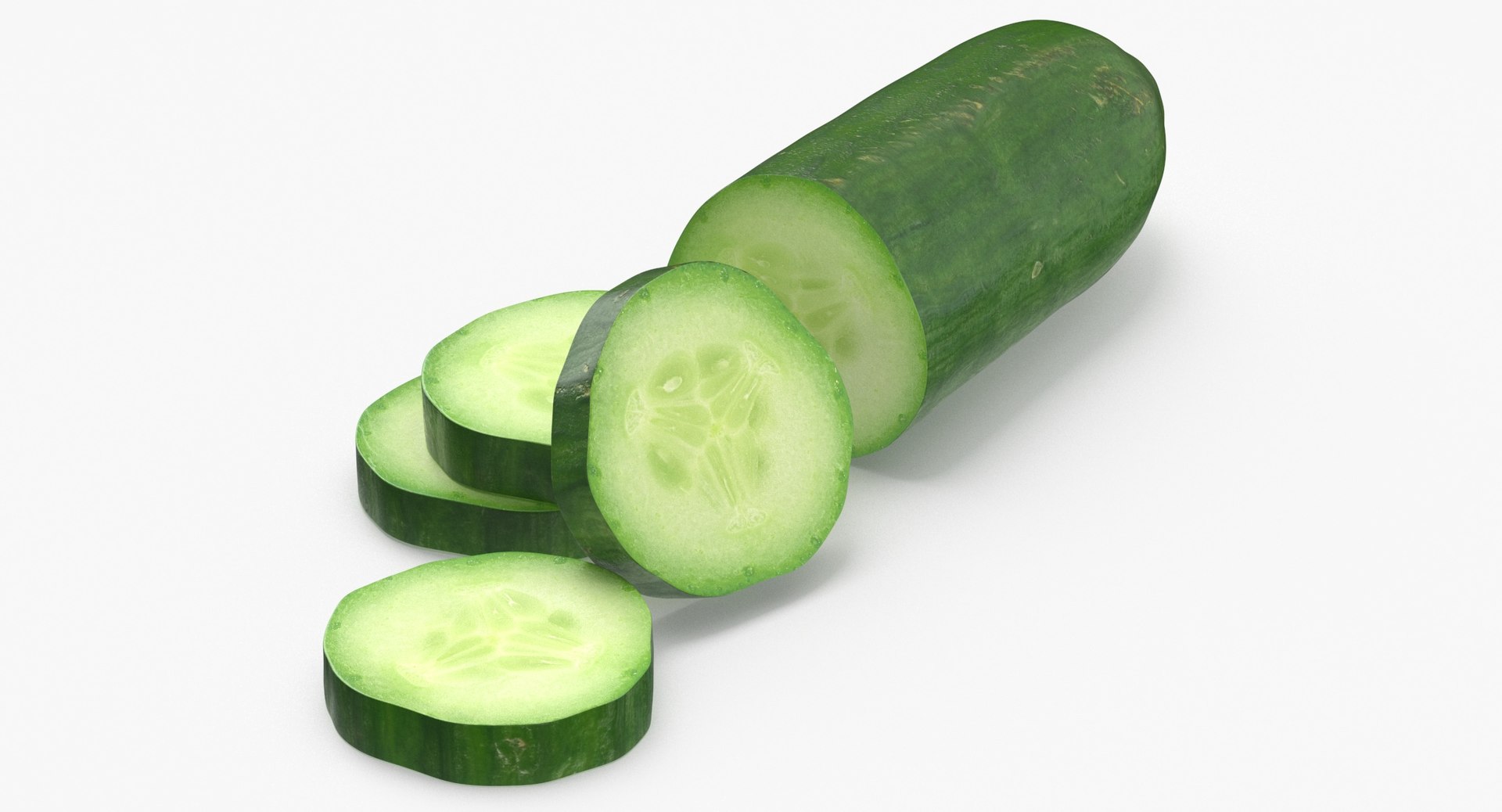 Prop 17 cucumber slices Type 01 3D model - TurboSquid 2146758