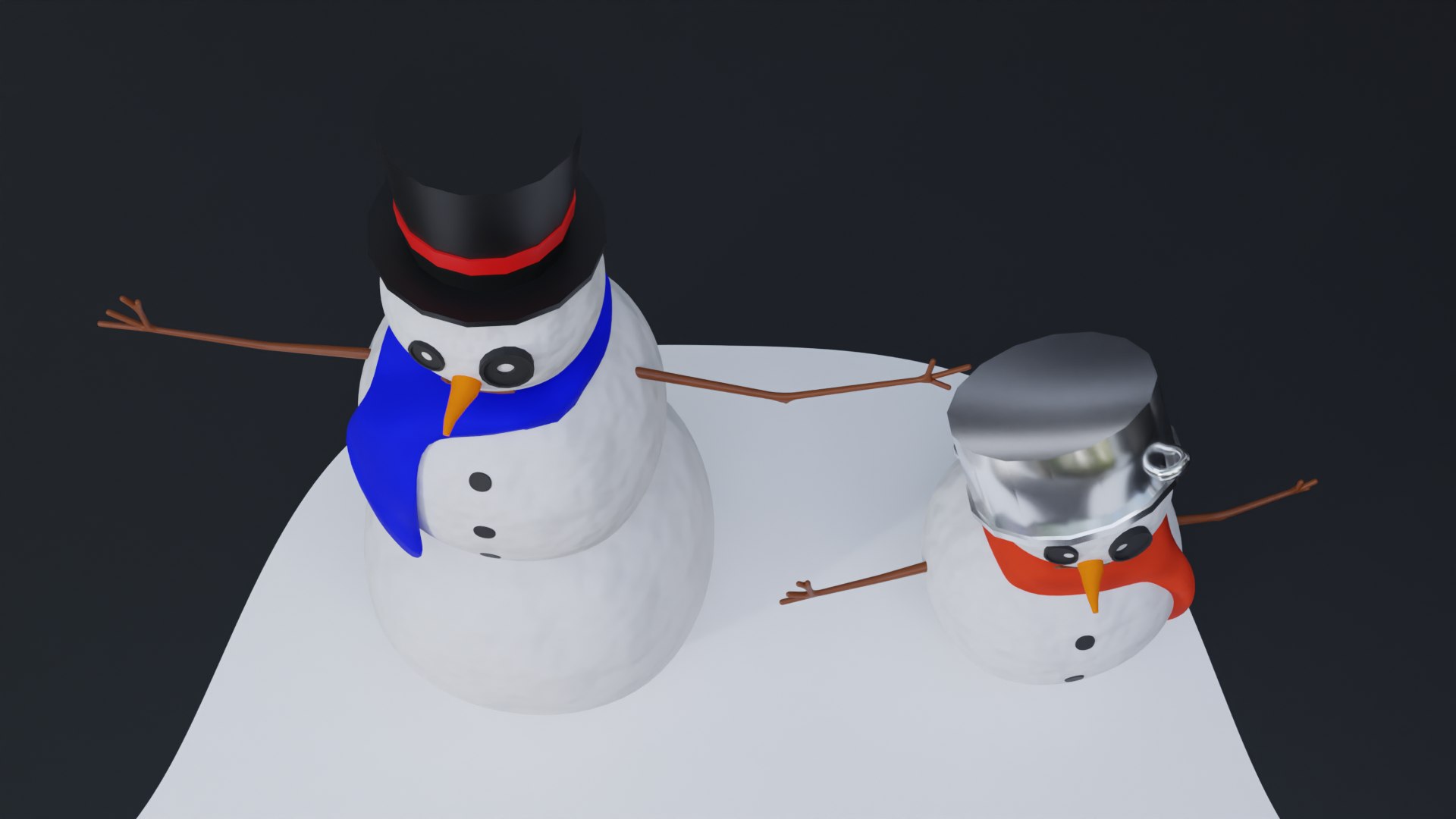 3D Snowman - TurboSquid 2170671