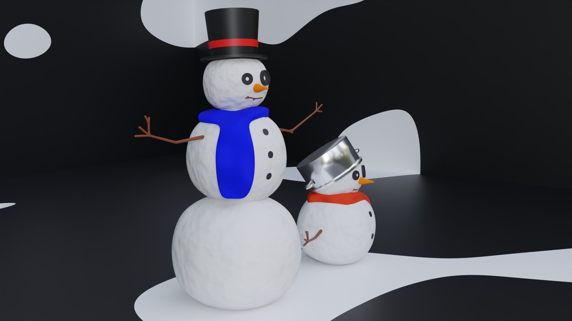 3D Snowman - TurboSquid 2170671