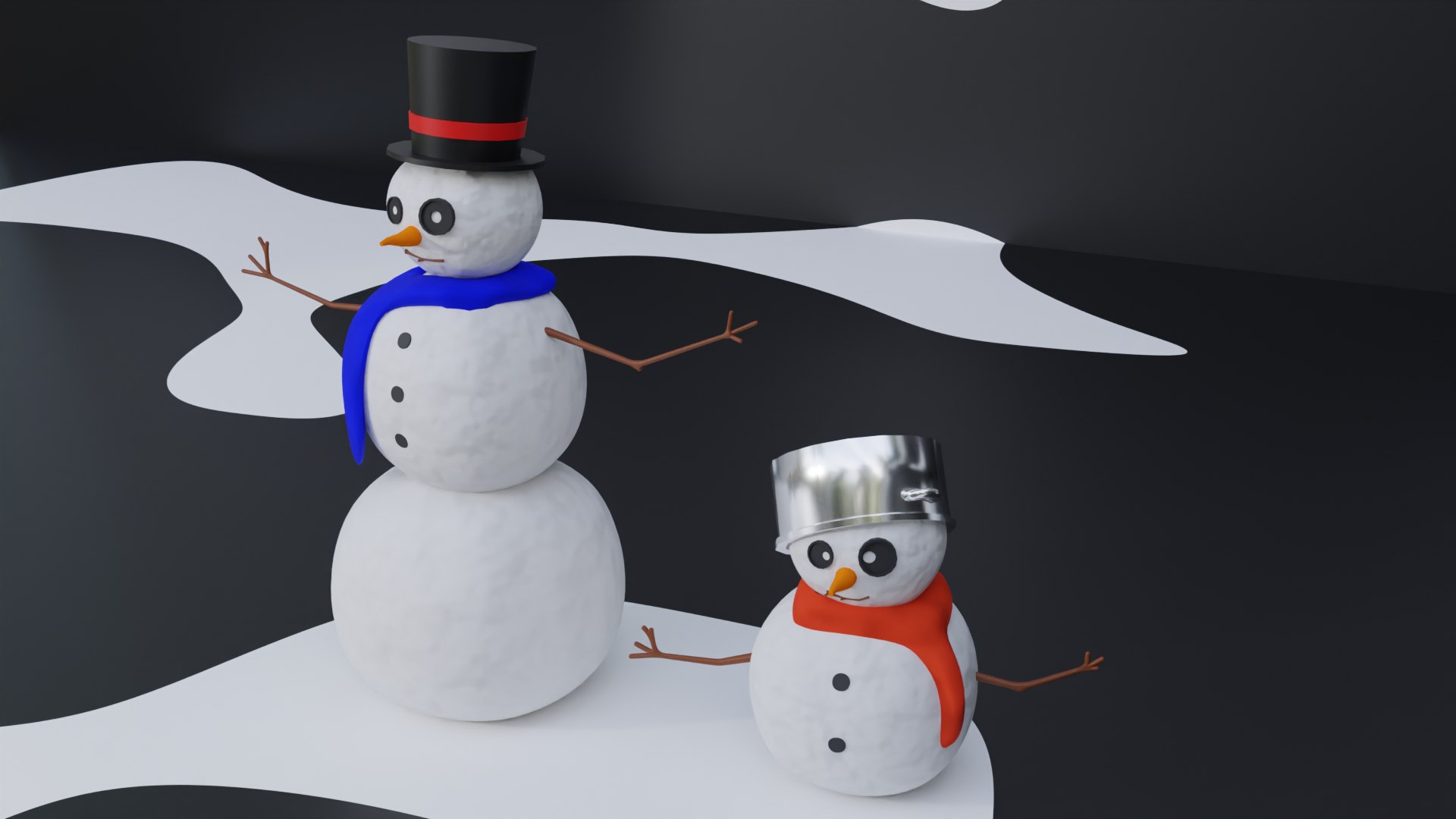 3D Snowman - TurboSquid 2170671