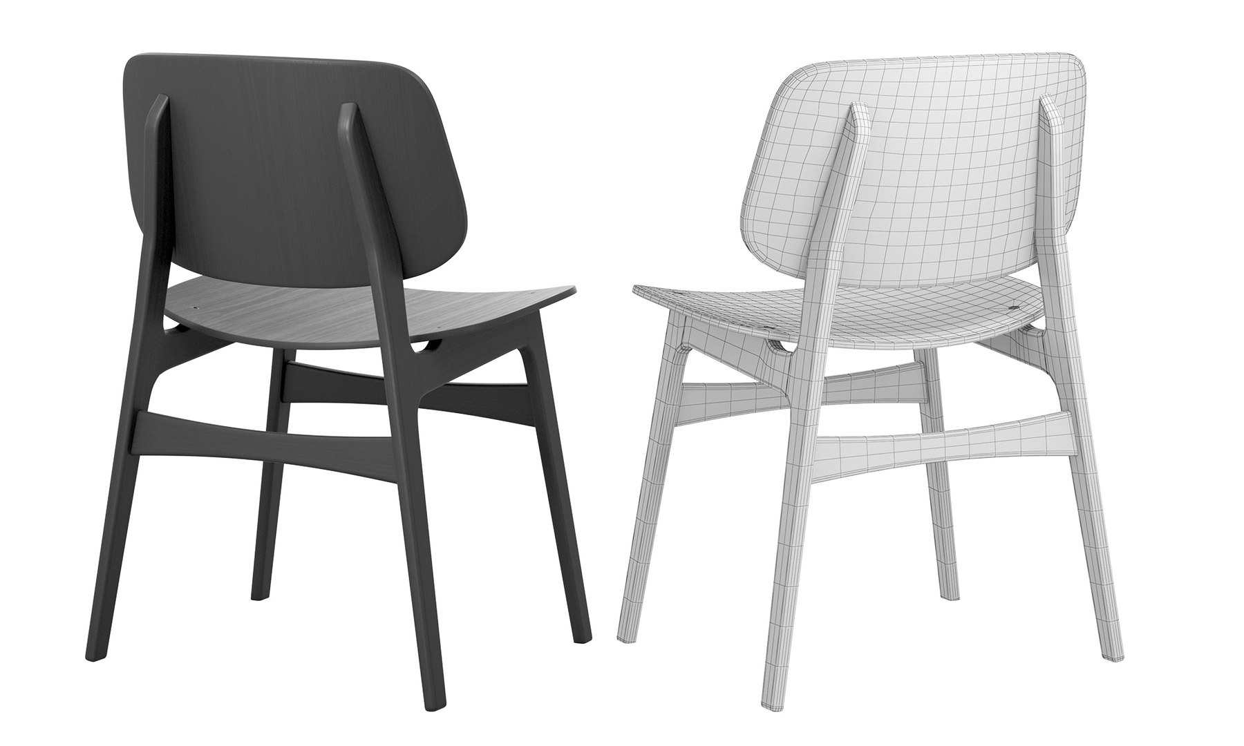 Soborg Chair Wood Fredericia 3D - TurboSquid 1546076