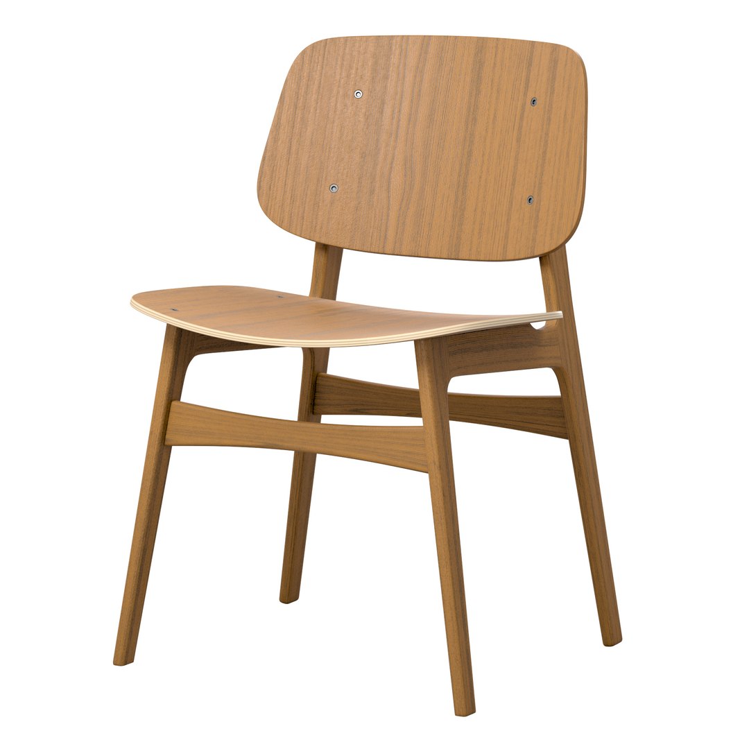 Soborg Chair Wood Fredericia 3D - TurboSquid 1546076